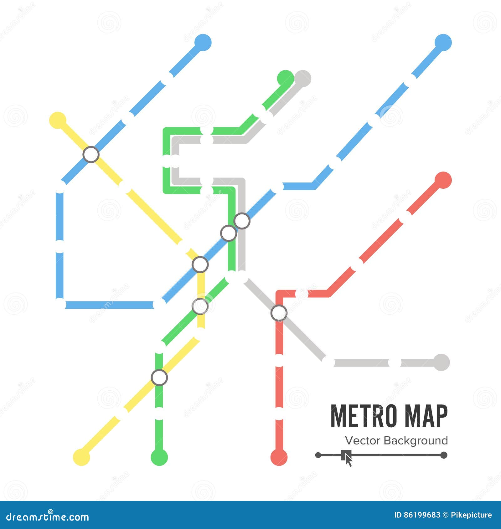 Metro Map Vector. Subway Map Design Template Stock Vector ...