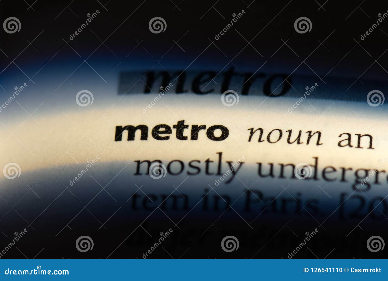 Metro stock photo. Image of macro, word, concept, page - 126541110