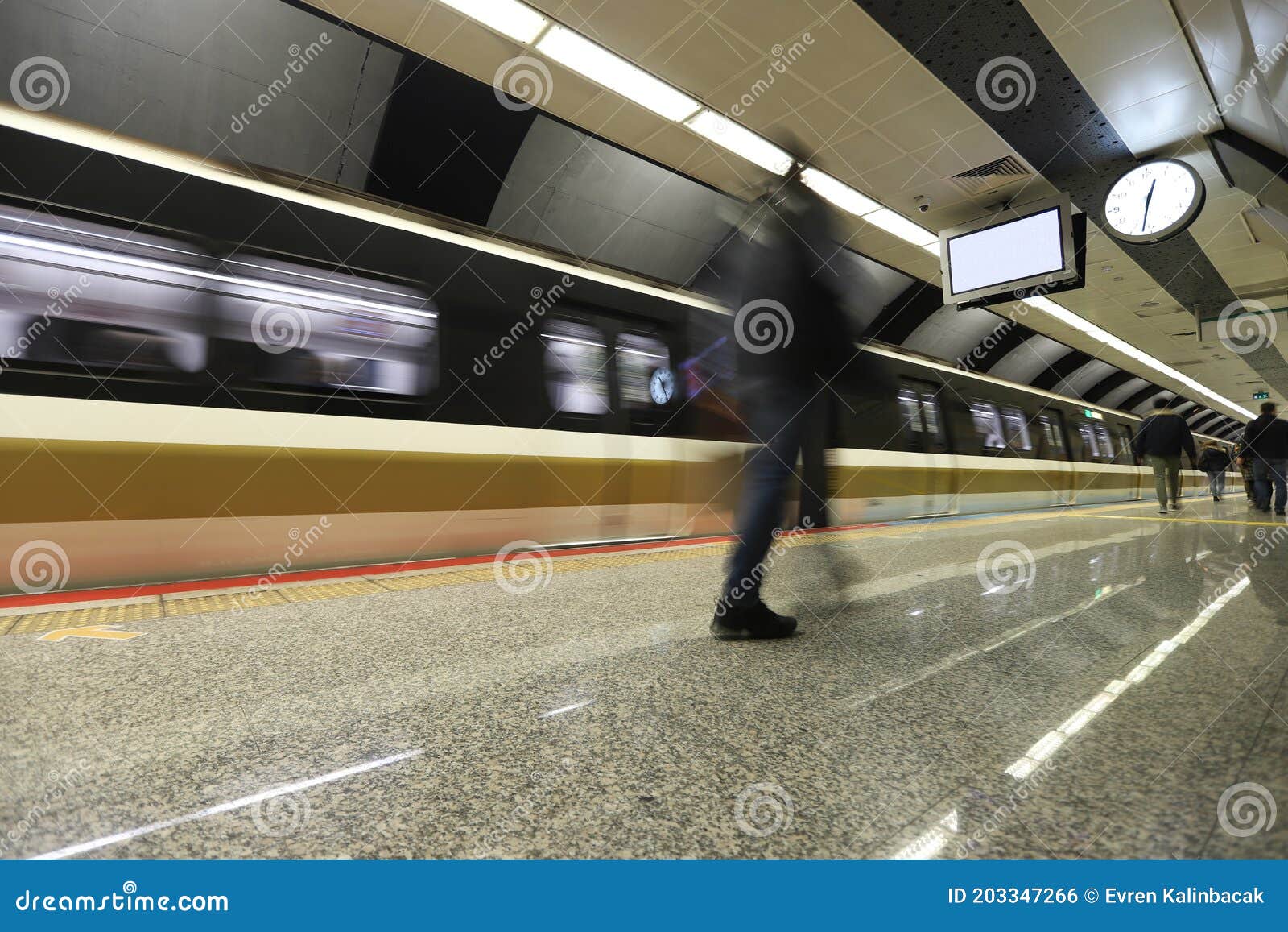 Metro moving in a Station stock photo. Image of travel - 203347266