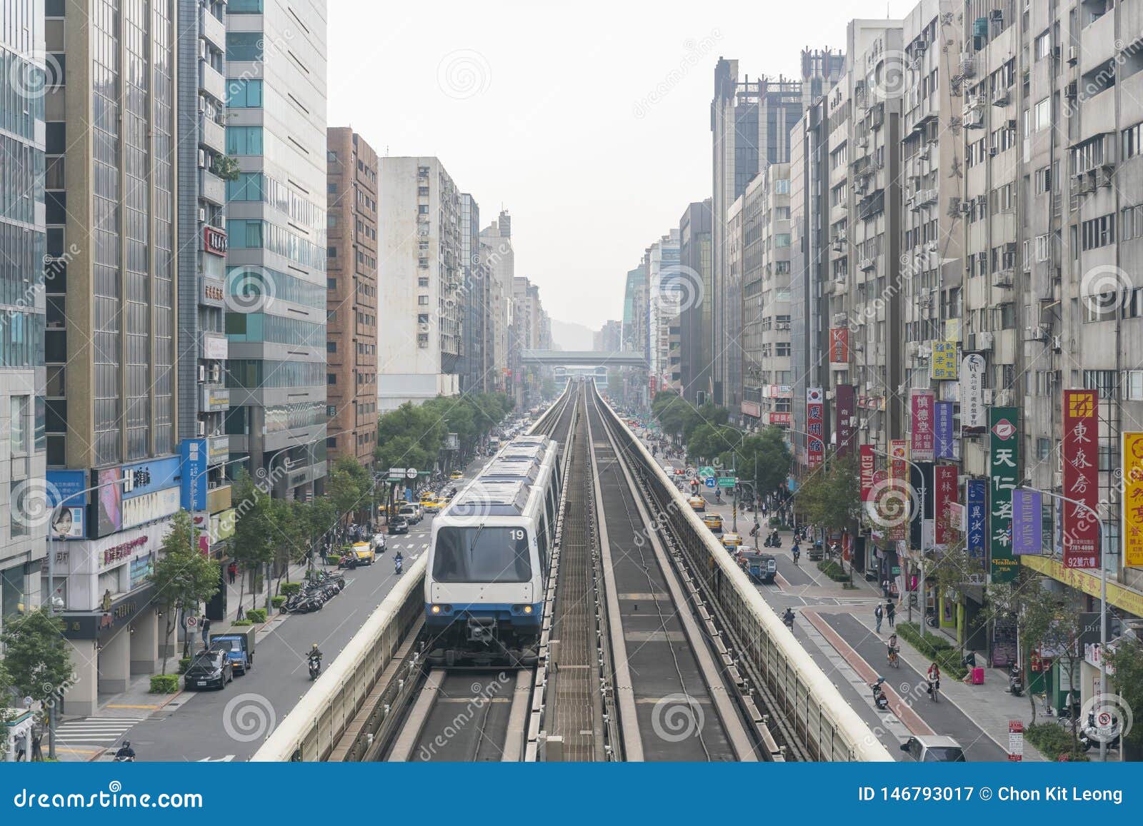 A Metro Passing by the Daan District Editorial Photography - Image of ...