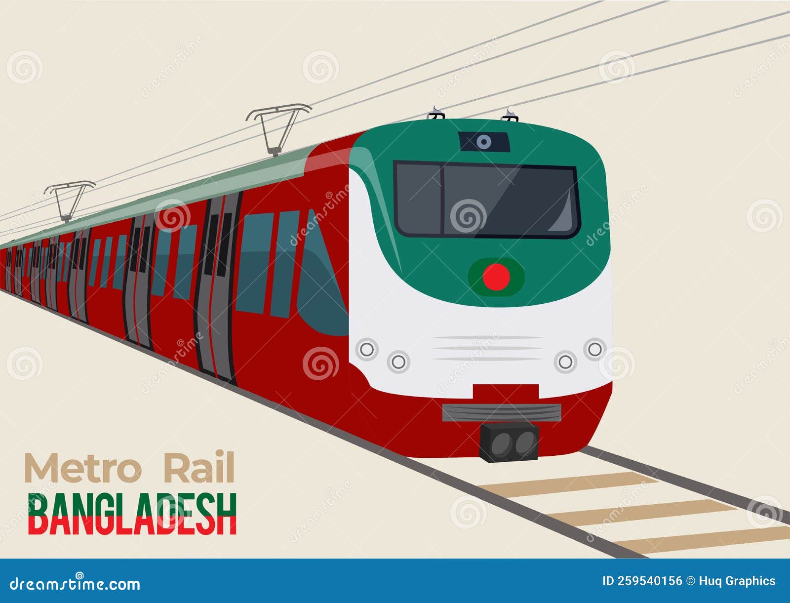 Metro rail of Bangladesh stock vector. Illustration of beautiful ...