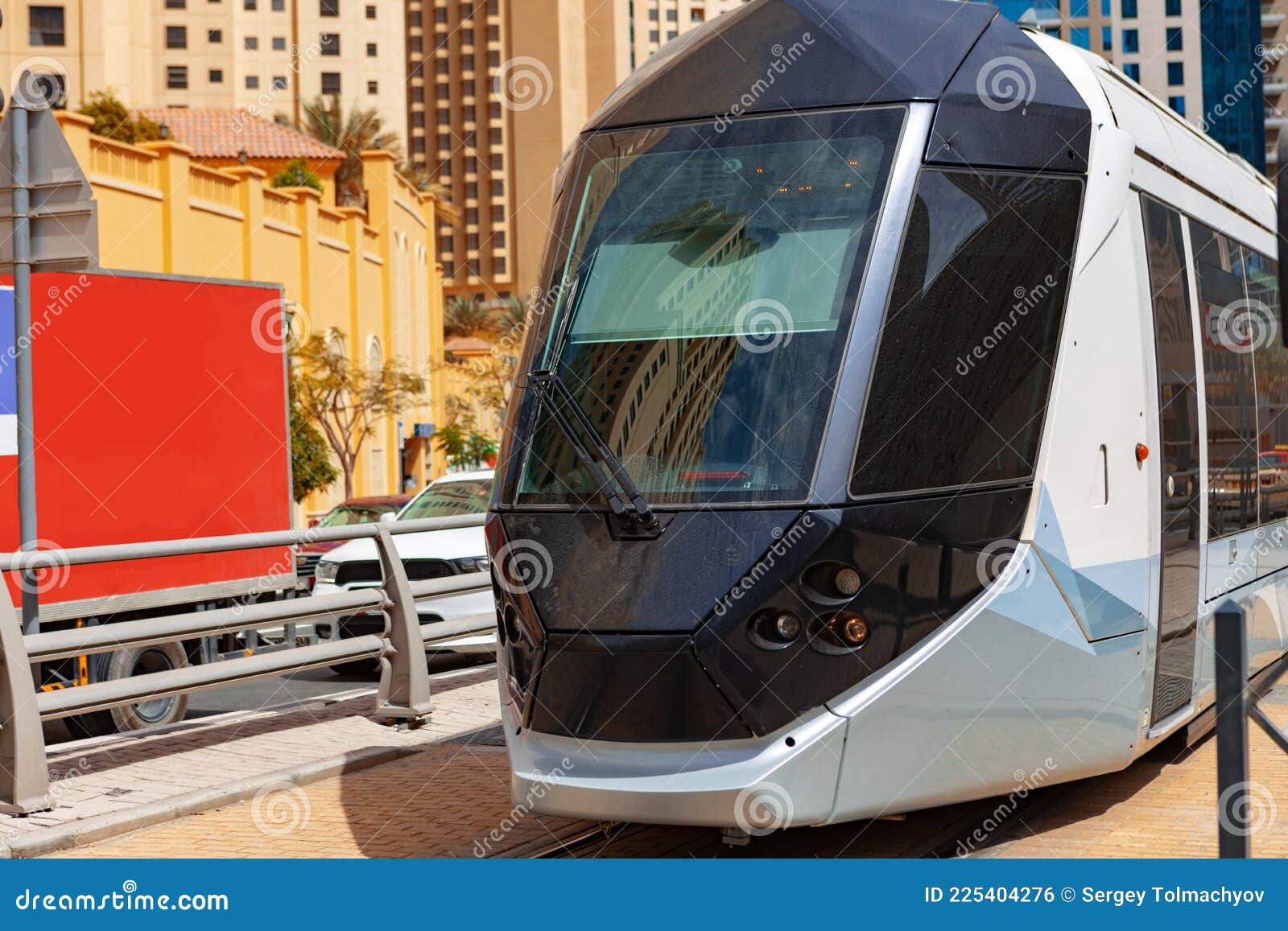 Metro Railway Train in Dubai City in UAE Stock Photo - Image of urban ...