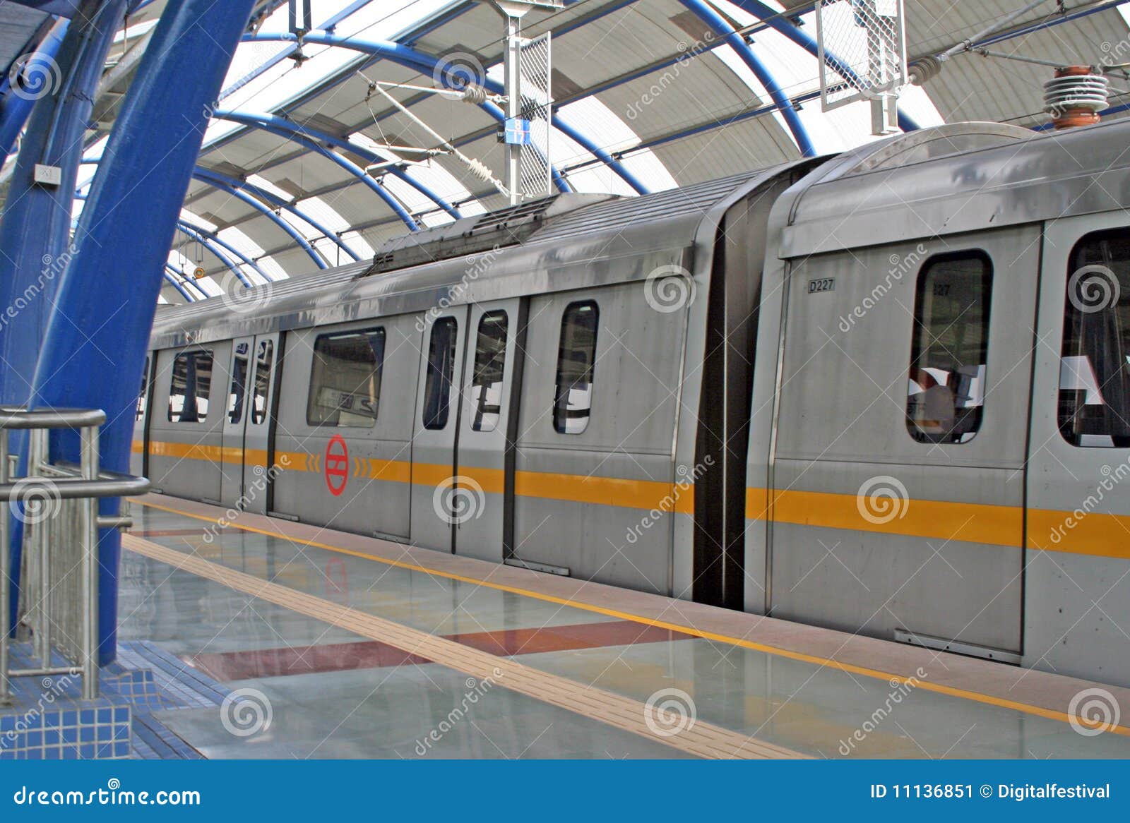 Metro Railway Transit New Delhi India Stock Image - Image of connect ...