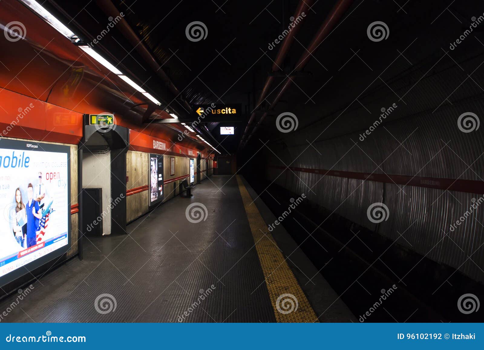 Metro of Rome editorial photography. Image of transport - 96102192