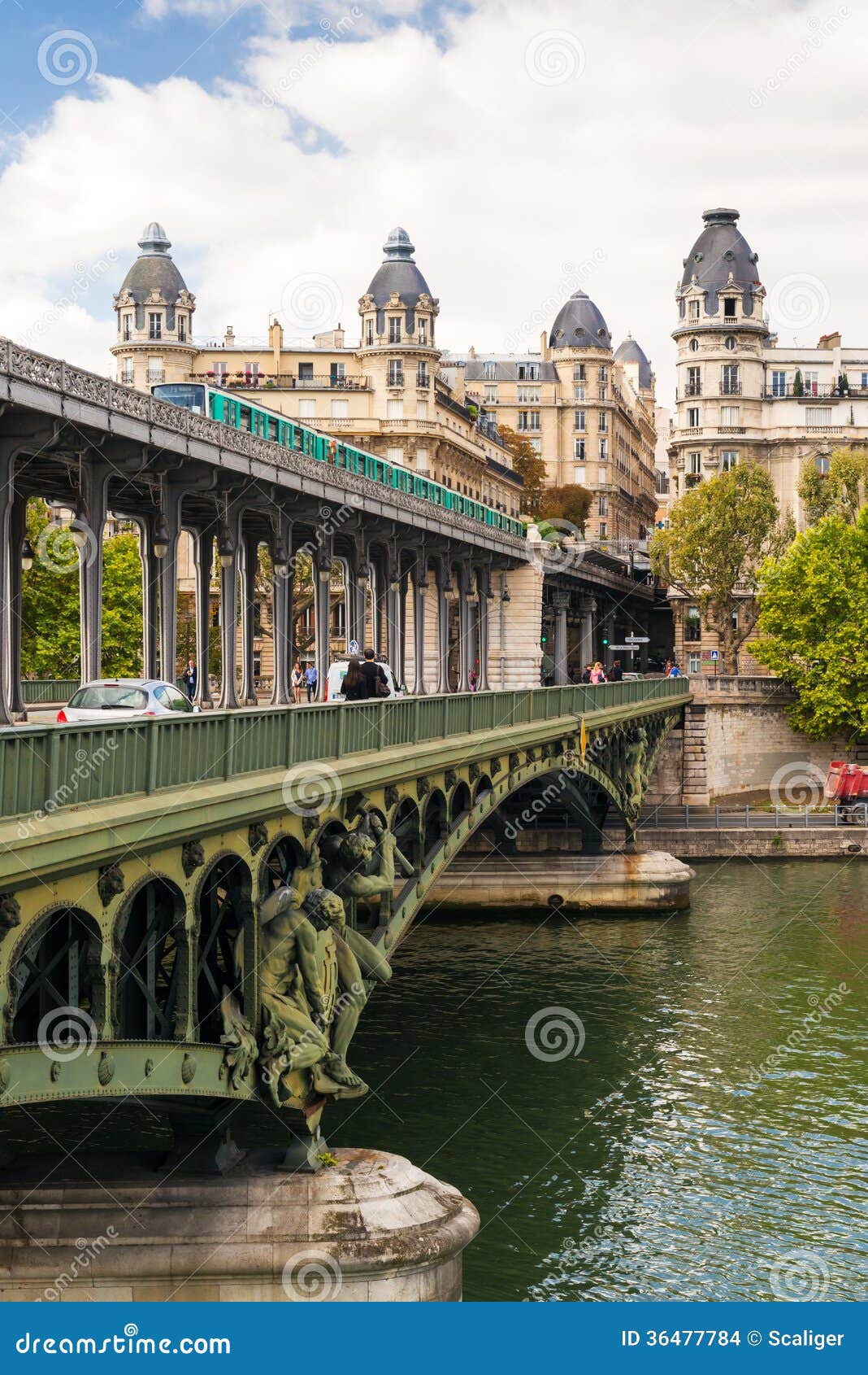 Metro Runs between Buildings in Paris Editorial Stock Image - Image of ...
