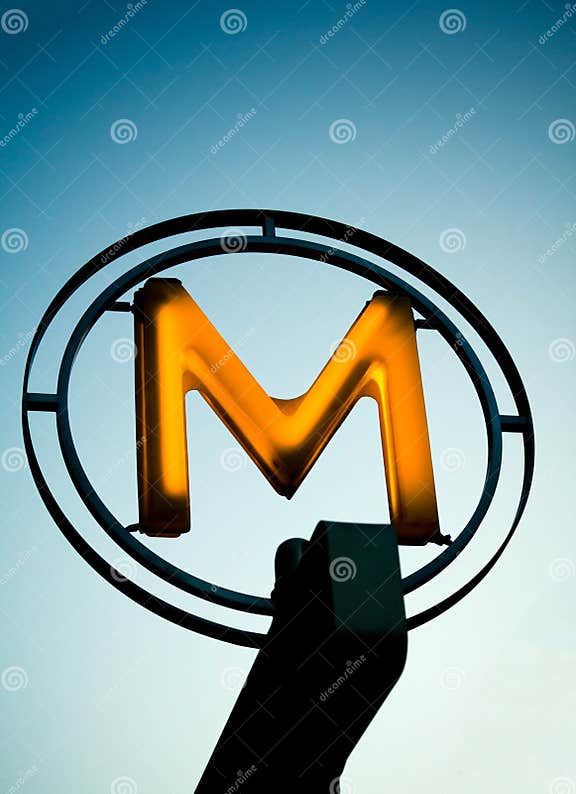 Metro Sign editorial photo. Image of subway, signpost - 17277081