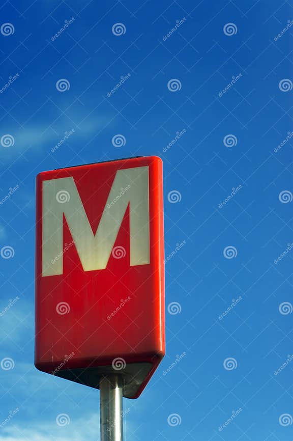 Metro sign stock photo. Image of color, urban, metropolitan - 3653814
