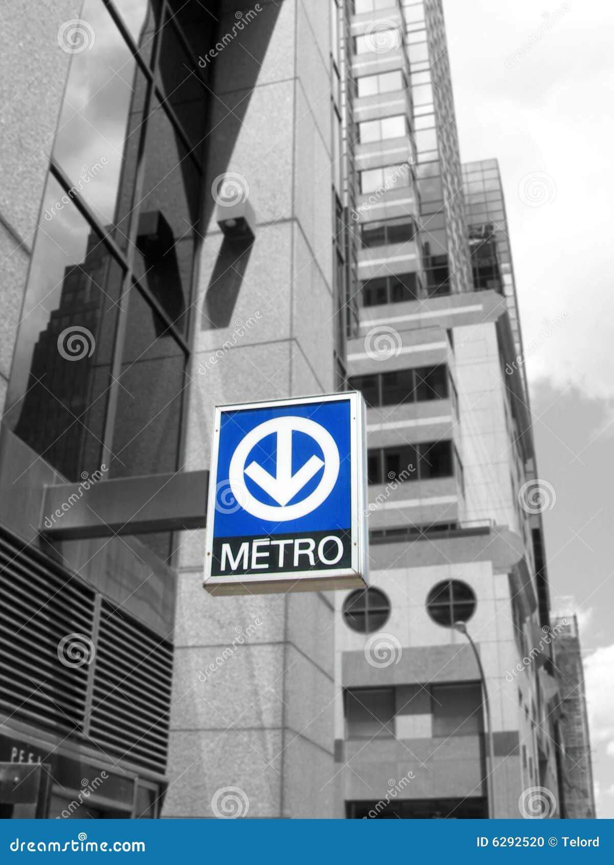 Metro sign in montreal stock photo. Image of object, background - 6292520