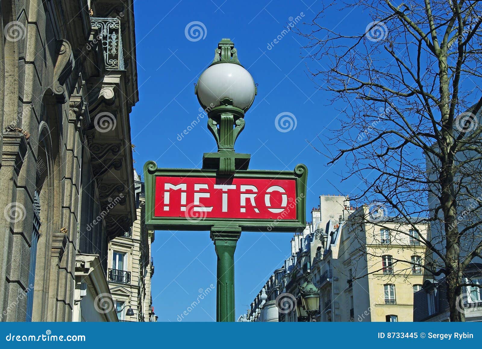 Metro sign on Paris street editorial image. Image of culture - 8733445