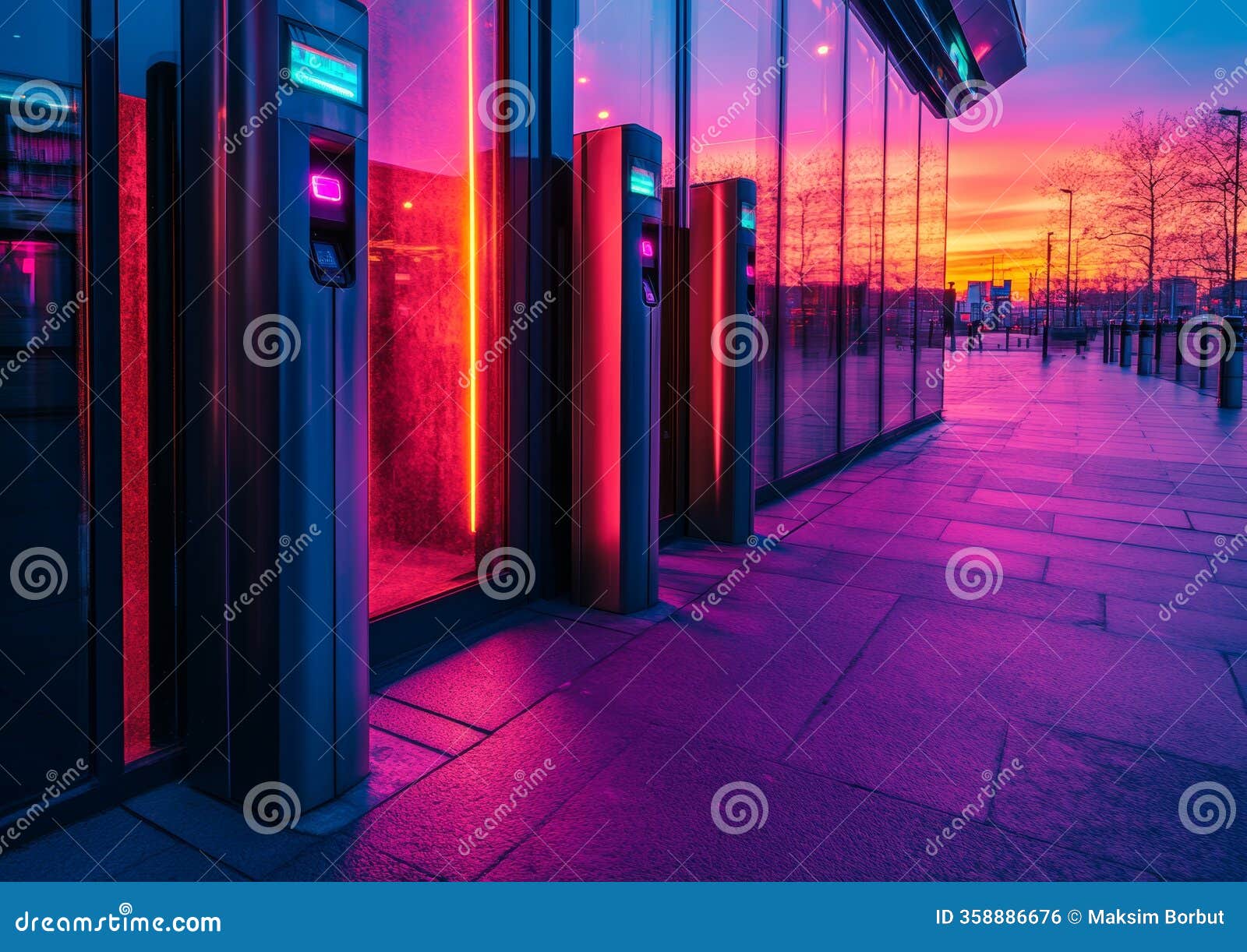 Metro Stadium Security Entrance Turnstiles Stock Photo - Image of ...