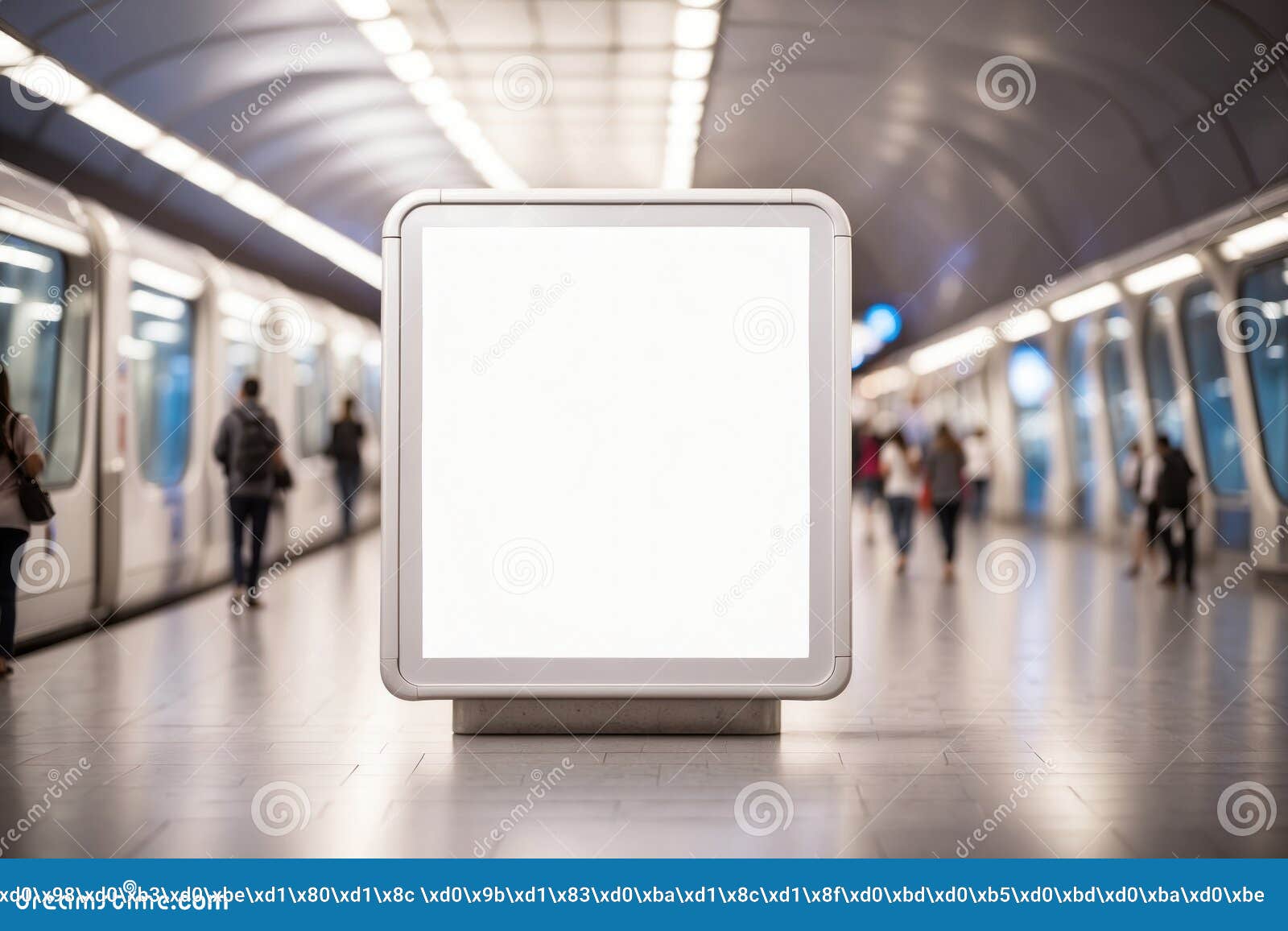 Metro Station Advertising Board White Mockup. Ai Generative Stock ...