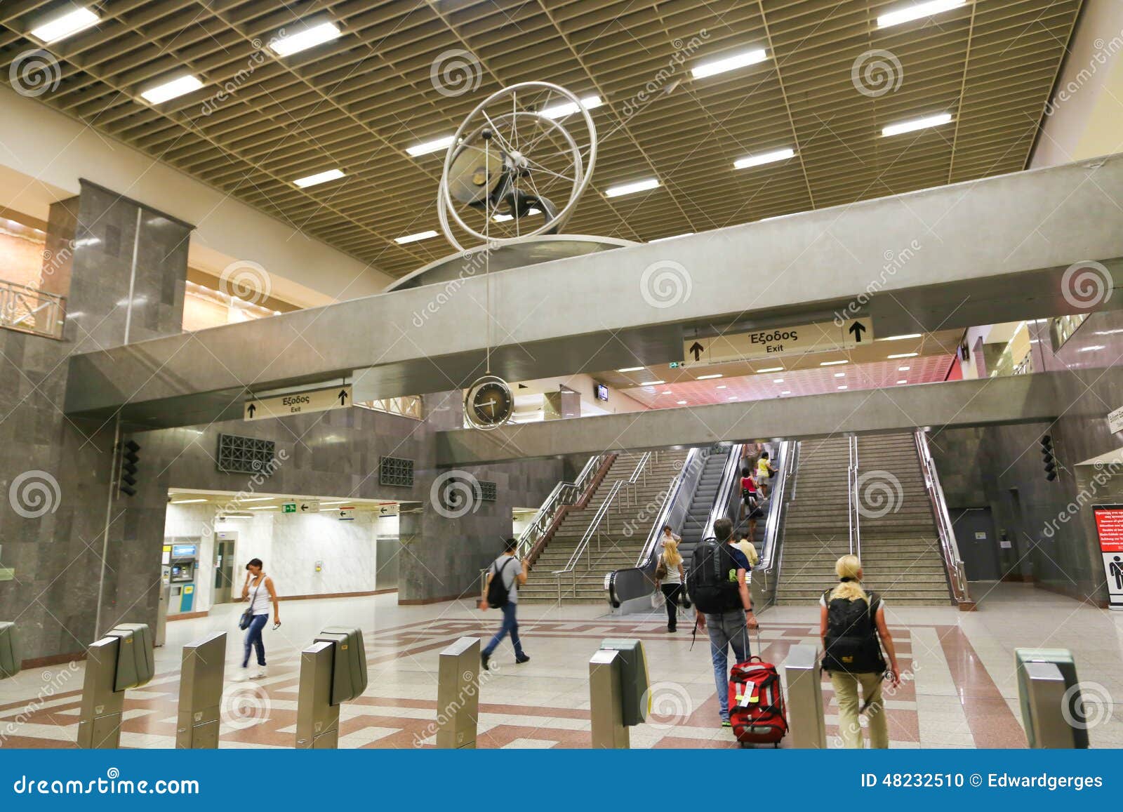 Metro Station at Athens , Greece Editorial Image - Image of enjoy, mnac ...