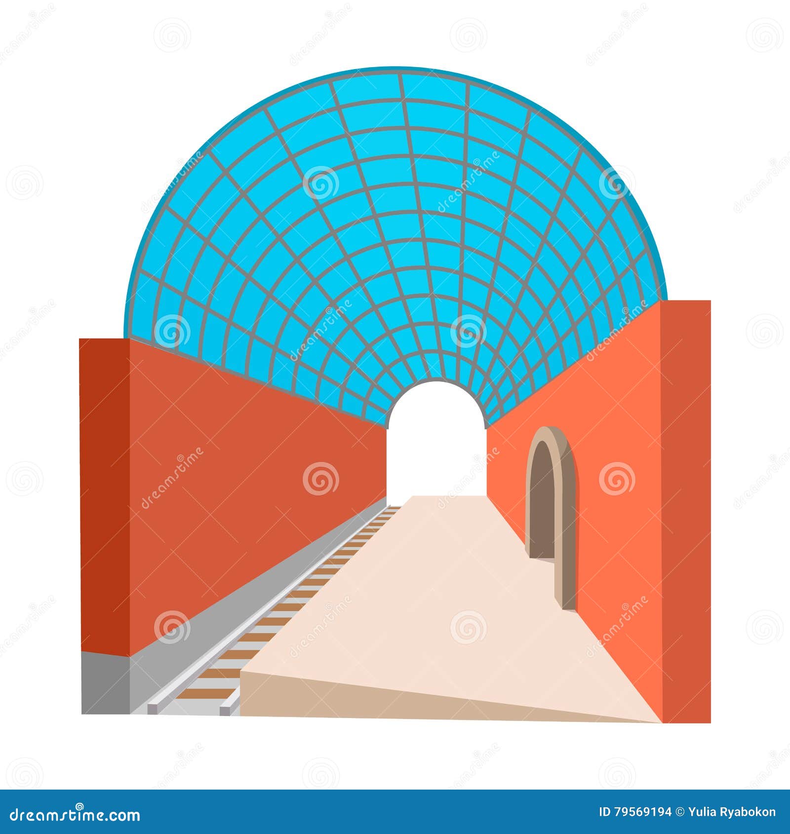 Metro station cartoon icon stock vector. Illustration of construction ...