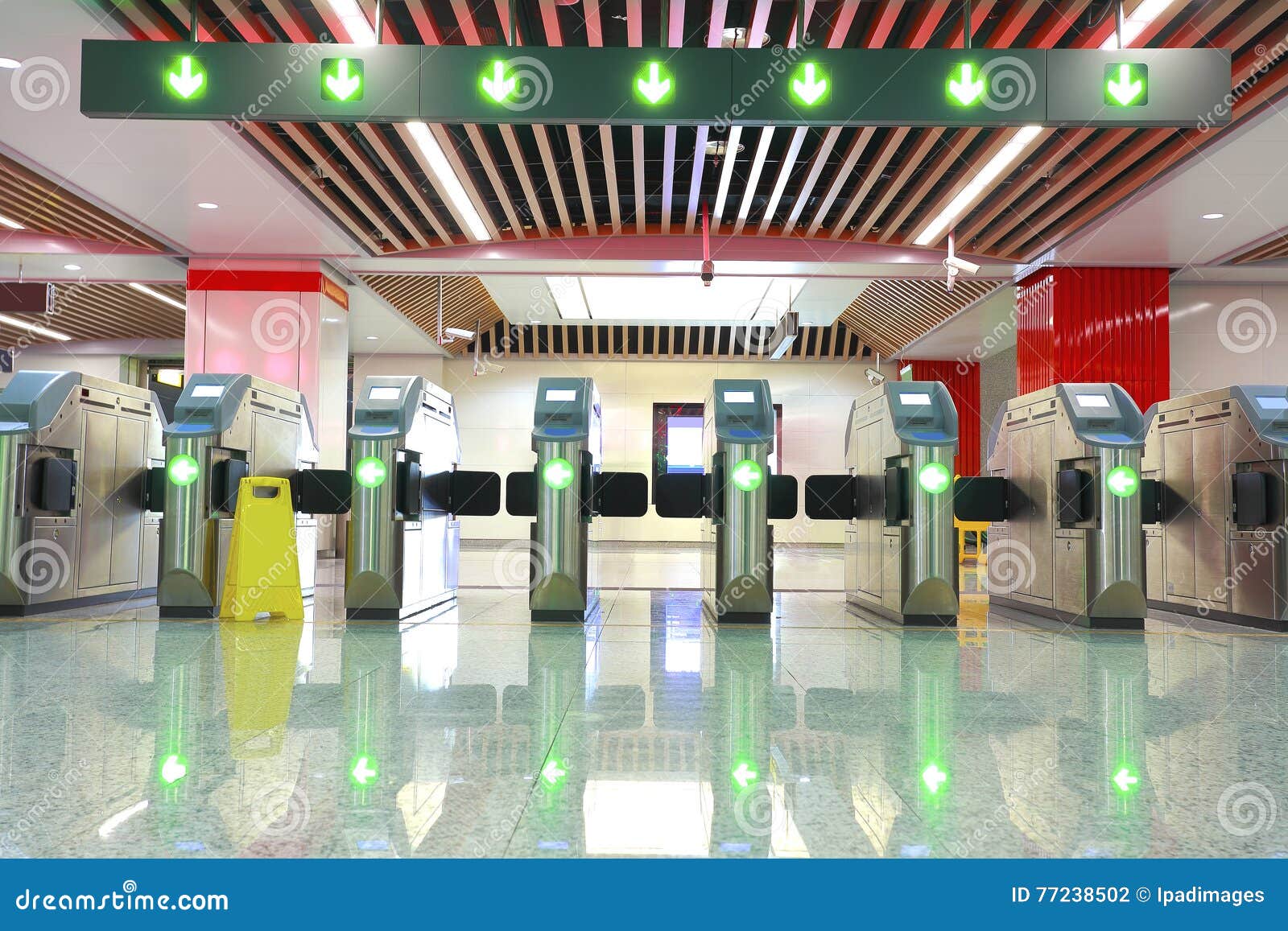 Metro station gate stock photo. Image of hall, granite - 77238502