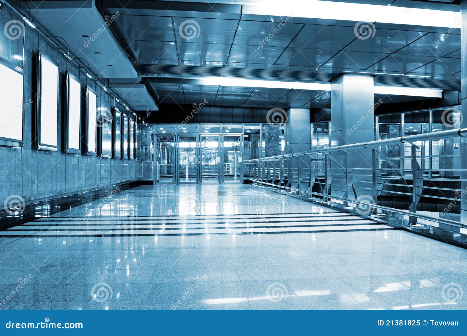 Metro station interior stock image. Image of corridor - 21381825