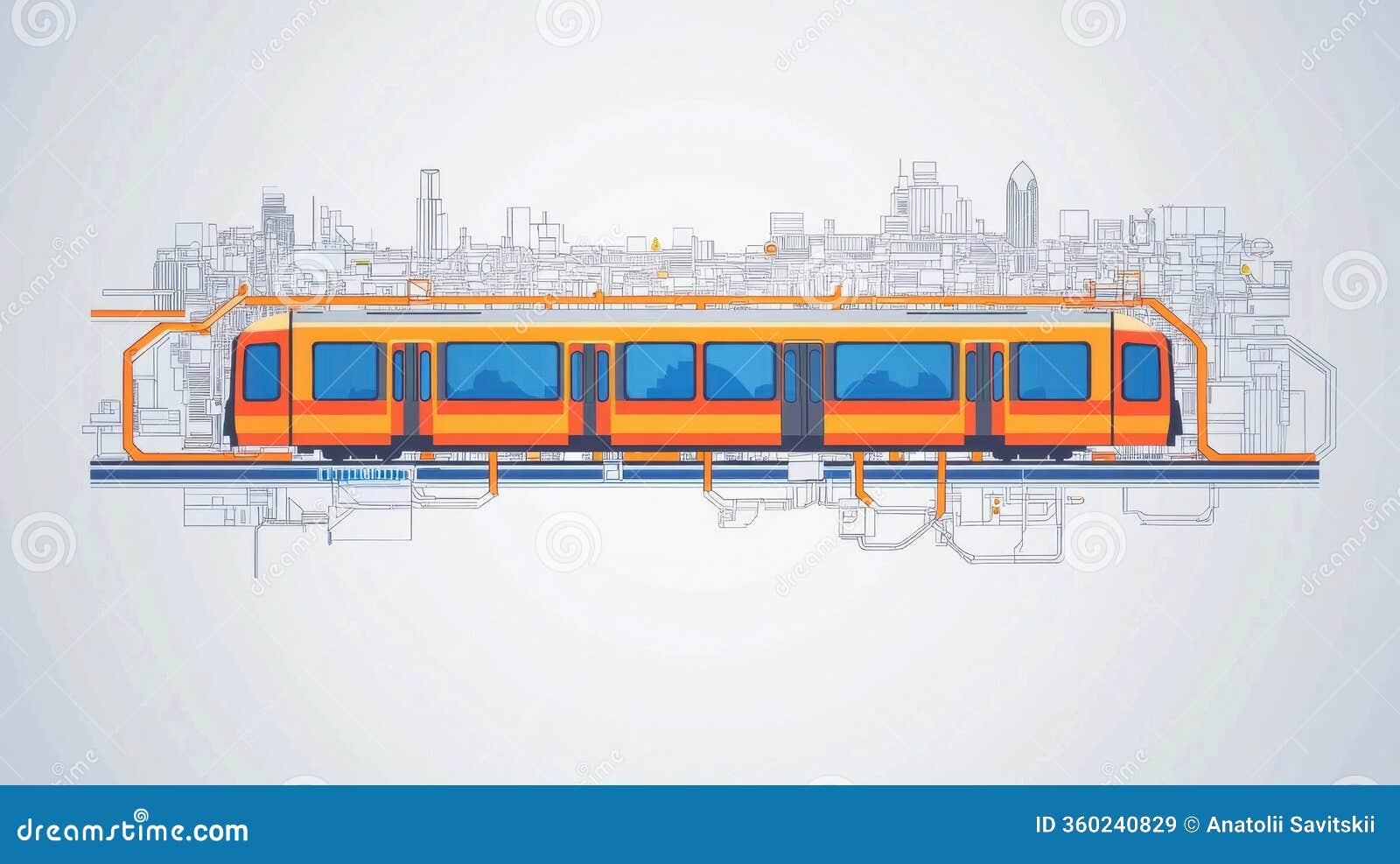 Metro Station Layout and Subway Map Design Showcasing Public ...