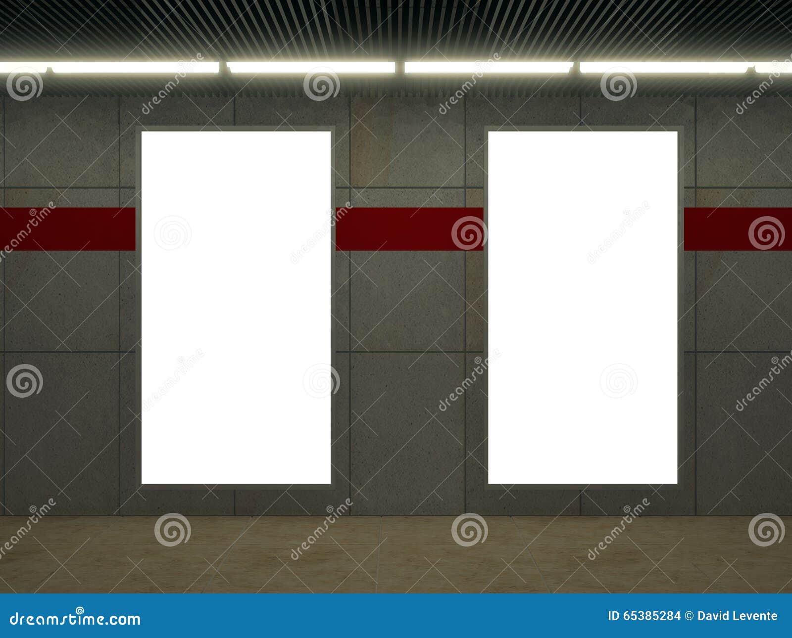 Metro Station Transport And Signs Poster On White Vector Illustration ...