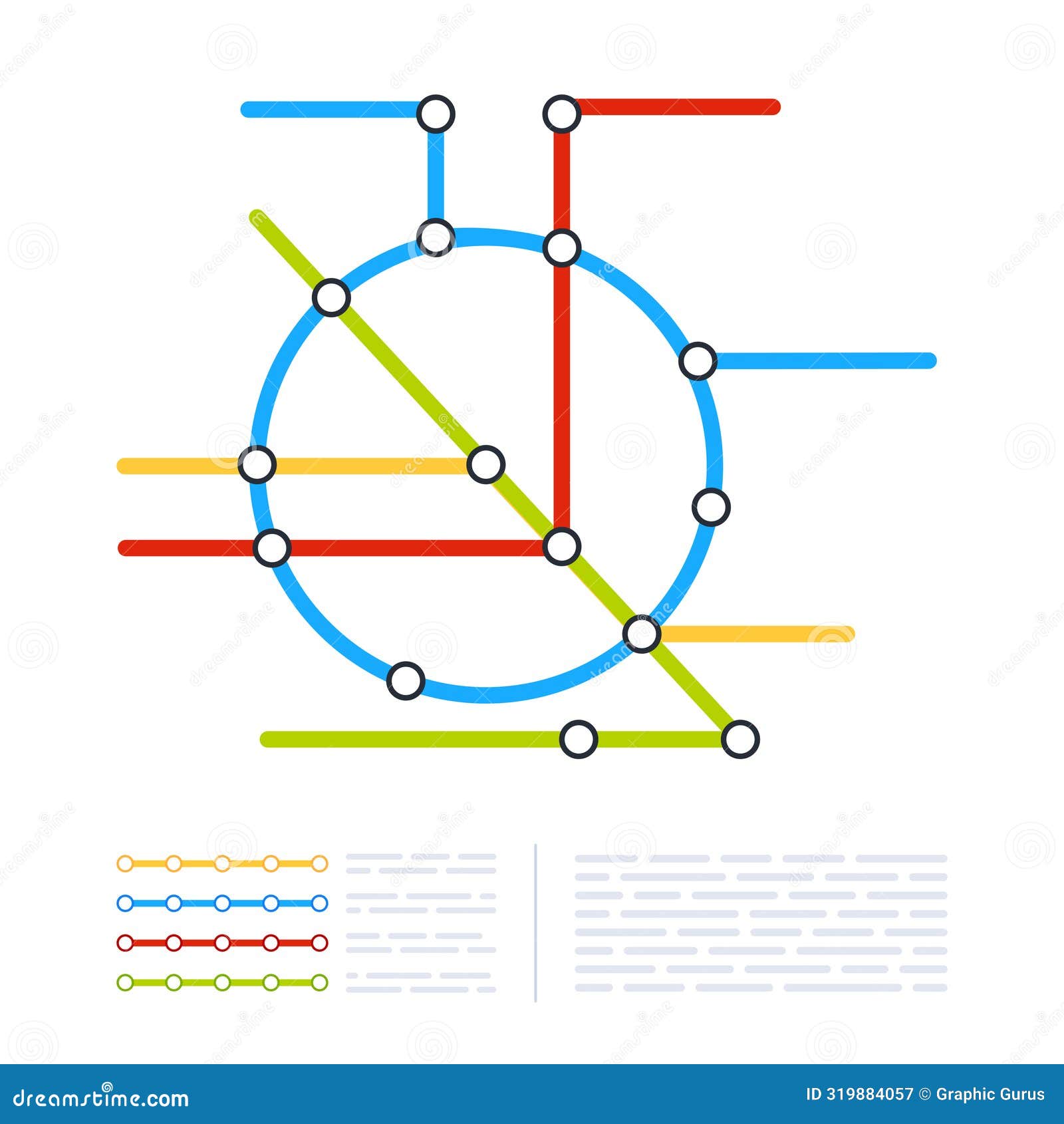 Metro Subway City Map. Underground Transport System Stock Vector ...