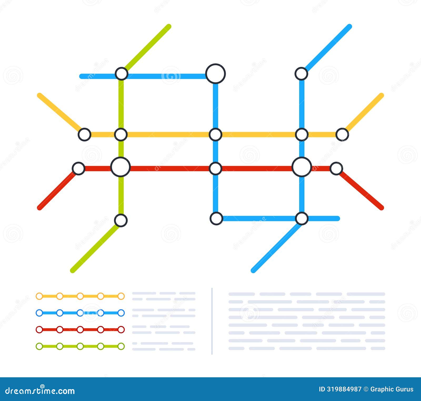 Metro Subway City Map. Underground Transport System Stock Vector ...