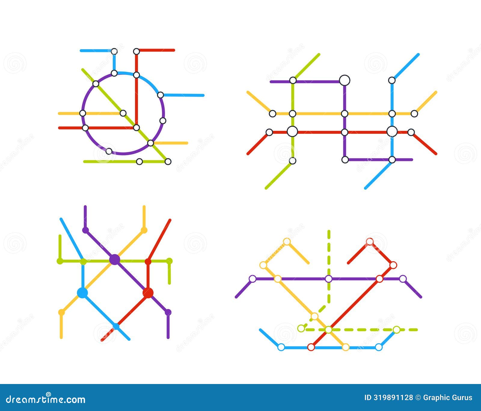 Metro Subway City Map. Underground Transport System Stock Vector ...