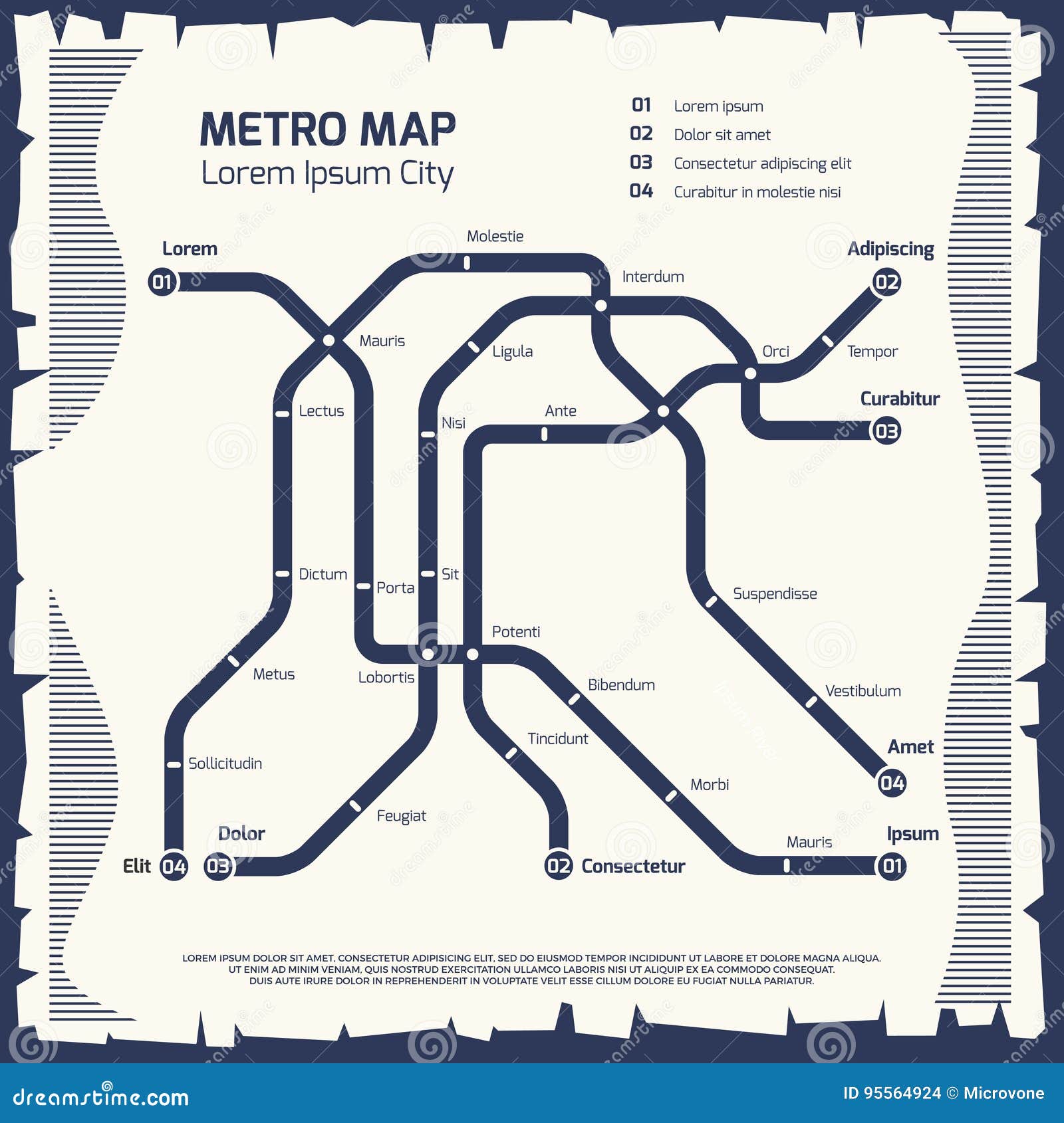 Metro Subway Map - Subway Poster Design Stock Vector - Illustration of ...