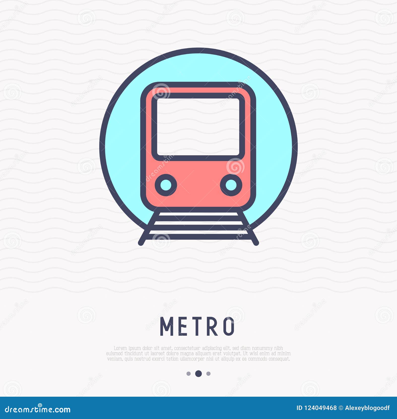 Metro Thin Line Icon, Front View Stock Vector - Illustration of symbol ...