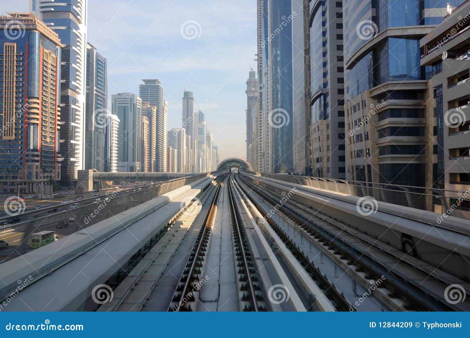 Metro tracks stock image. Image of modern, transport - 12844209