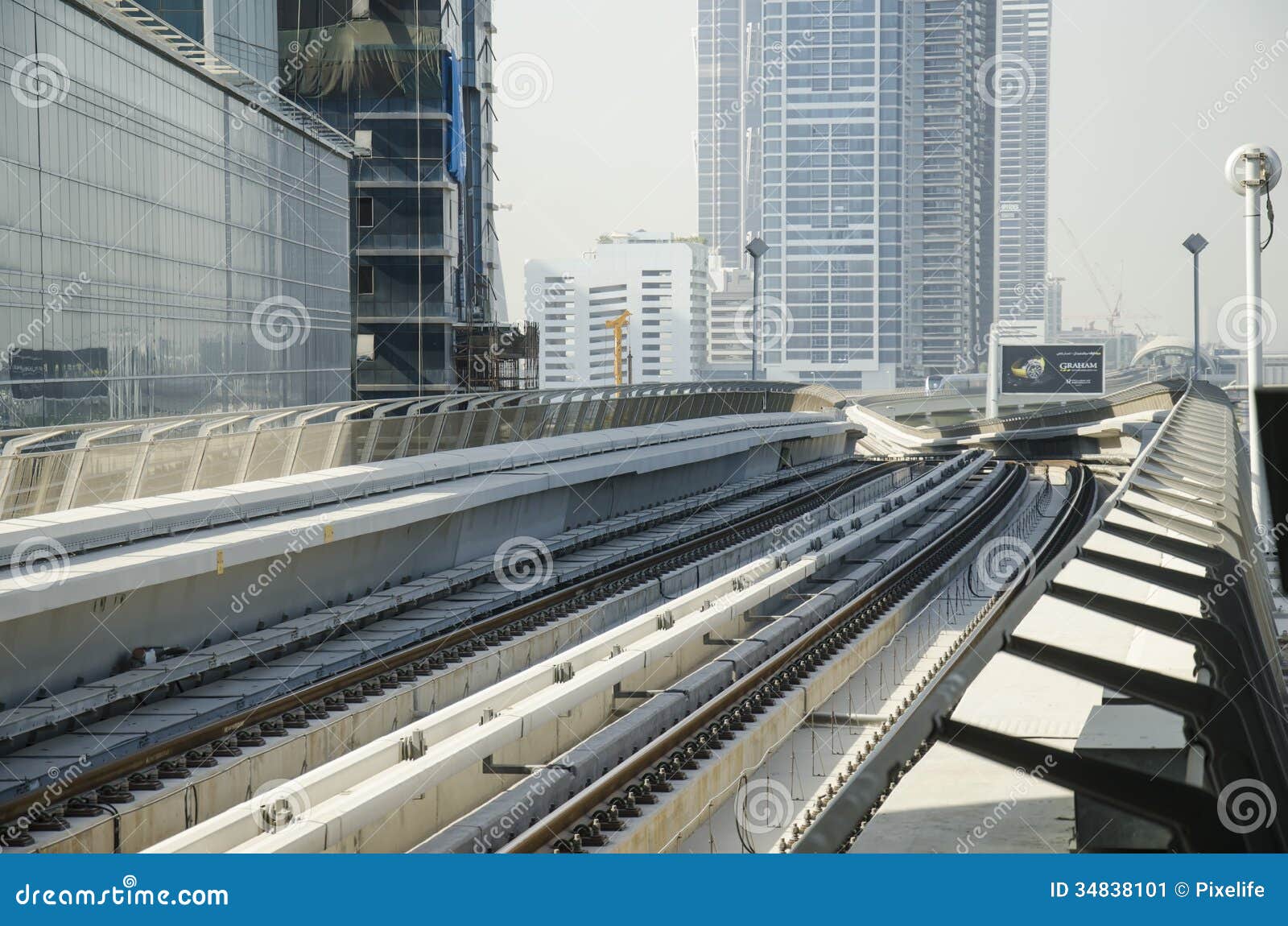 Metro tracks editorial photo. Image of arab, apartment - 34838101