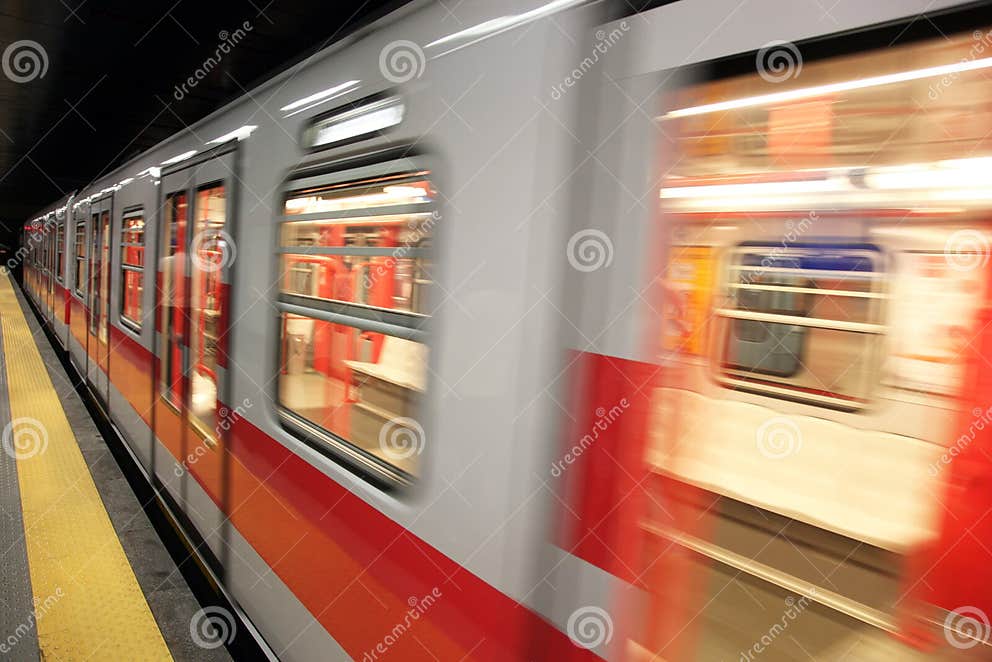 Metro train stock image. Image of metro, start, tunnel - 10494615