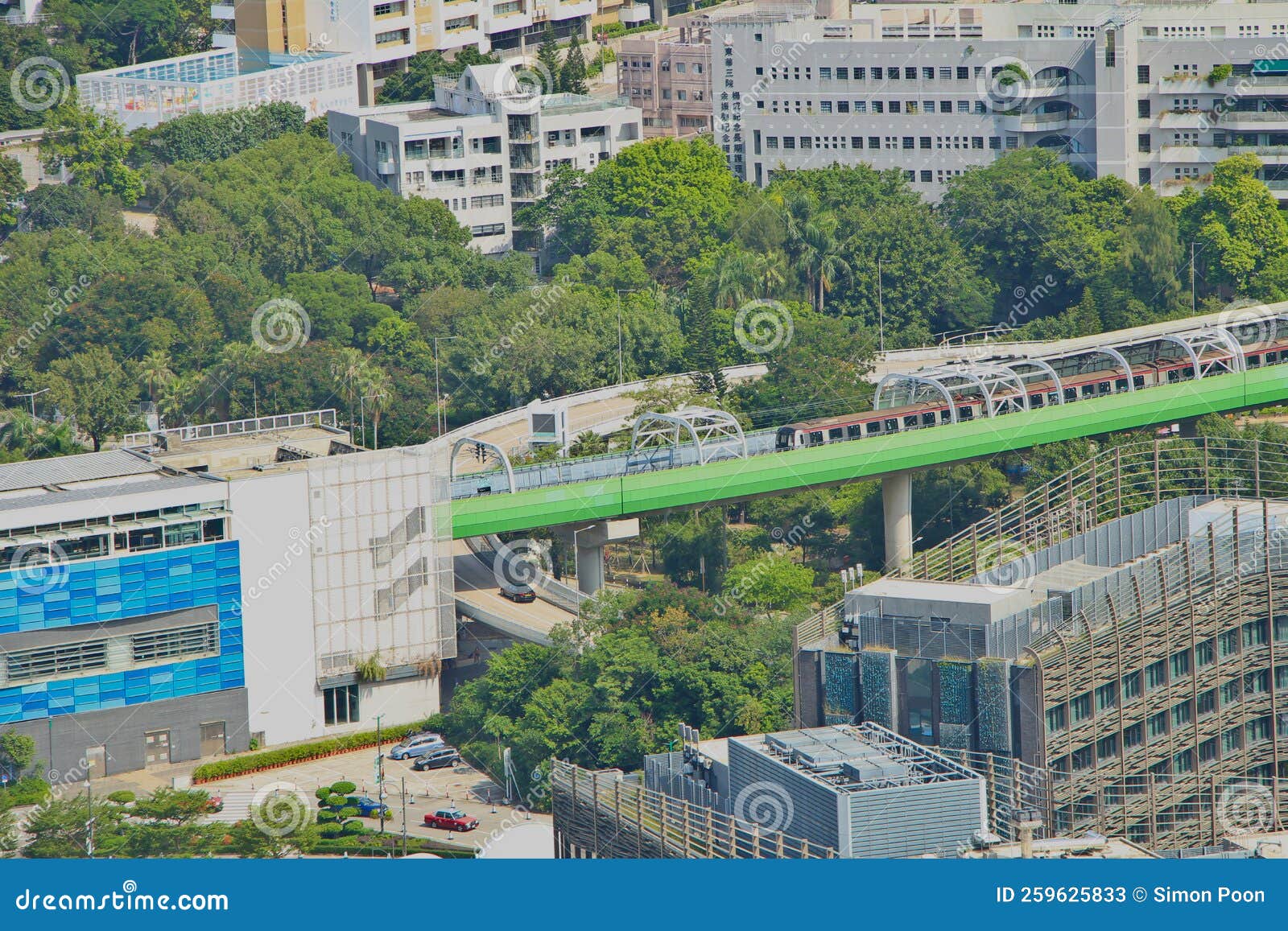 Metro Train Approaching Ocean Park Station in Hong Kong Stock Image ...
