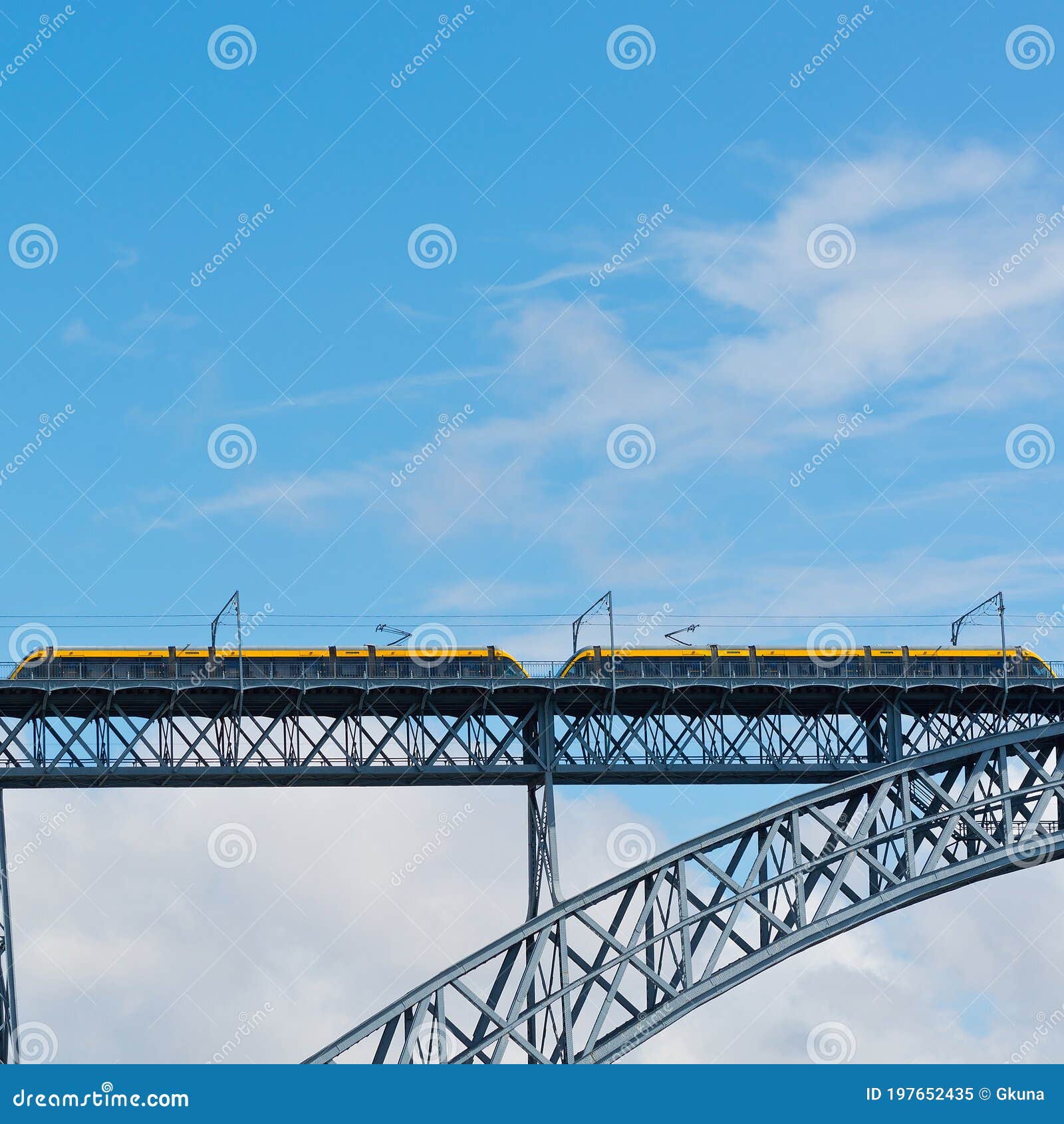 Metro Train stock image. Image of industrial, bridge - 197652435