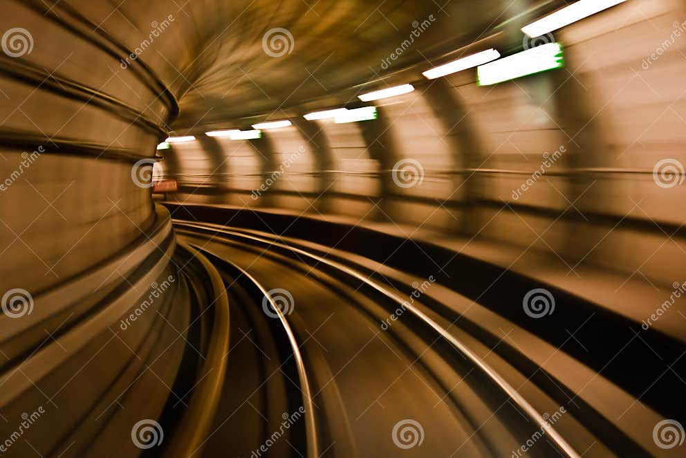 Metro Train in High Velocity Stock Image - Image of kopenhagen, speed ...