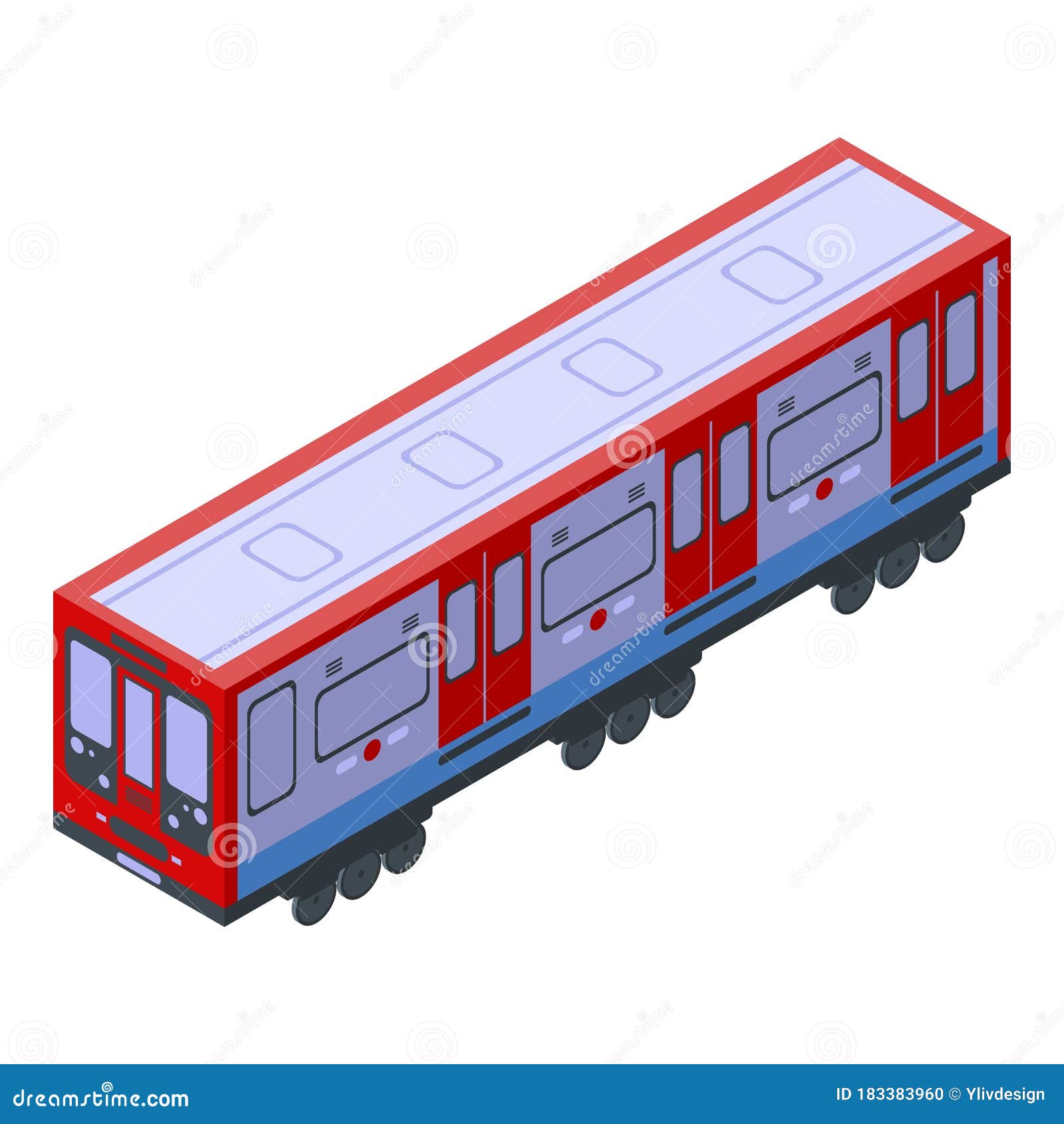 Metro Train Icon, Isometric Style Stock Vector - Illustration of ...