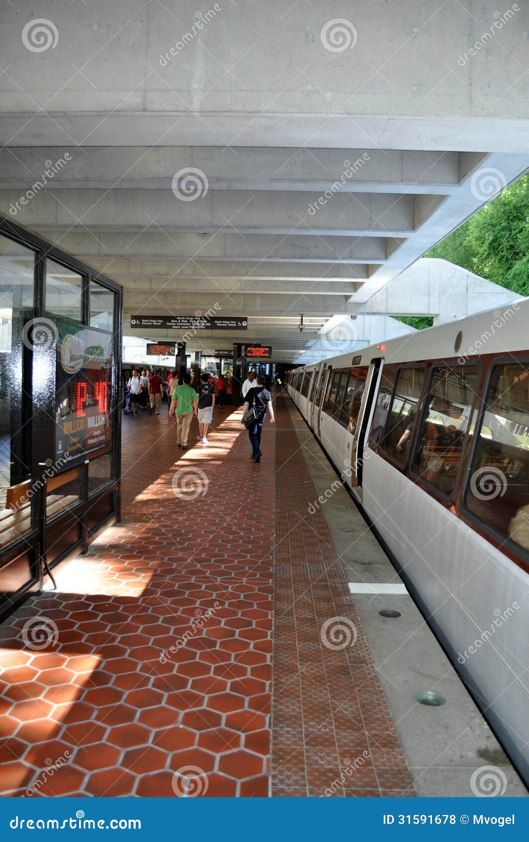 Metro LRT Train Of Kelana Jaya Line At Pasar Seni Station And ...
