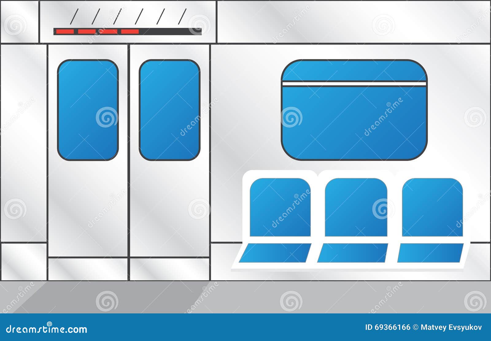Metro train interior stock illustration. Illustration of doorway - 69366166