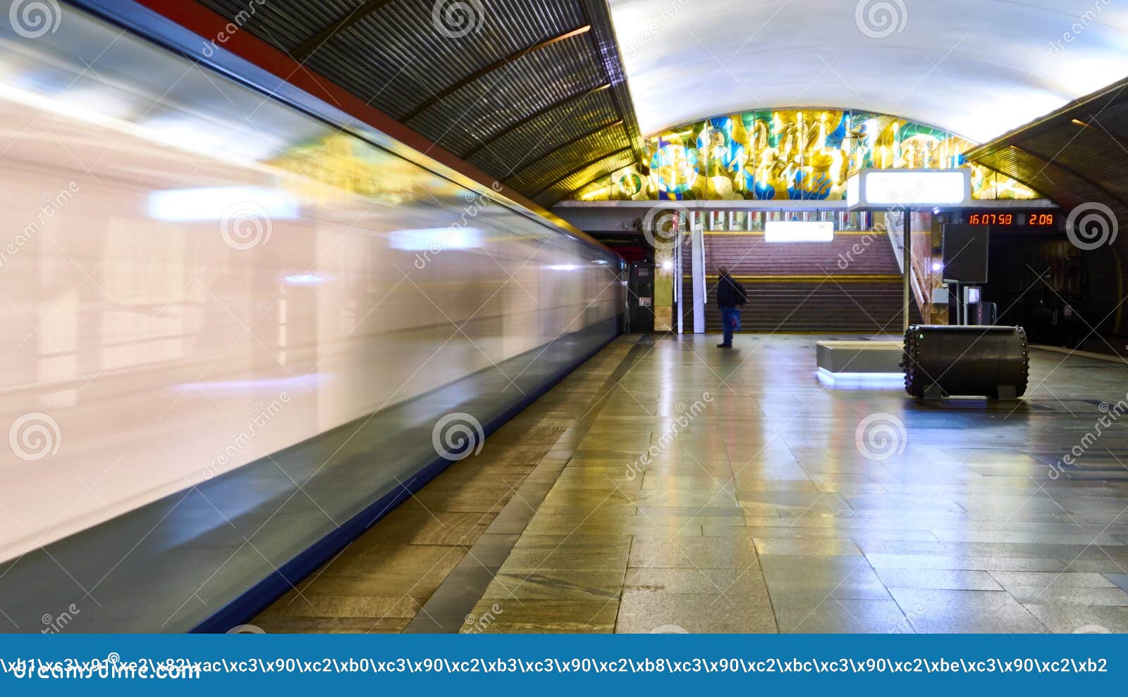 Metro Train on Long Exposure Editorial Image - Image of building ...