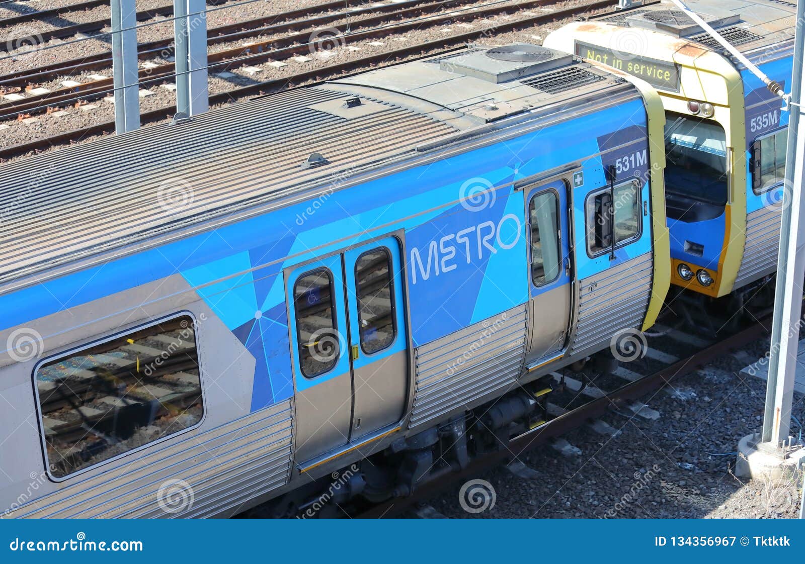 Metro Train Melbourne Australia Editorial Photography - Image of city ...