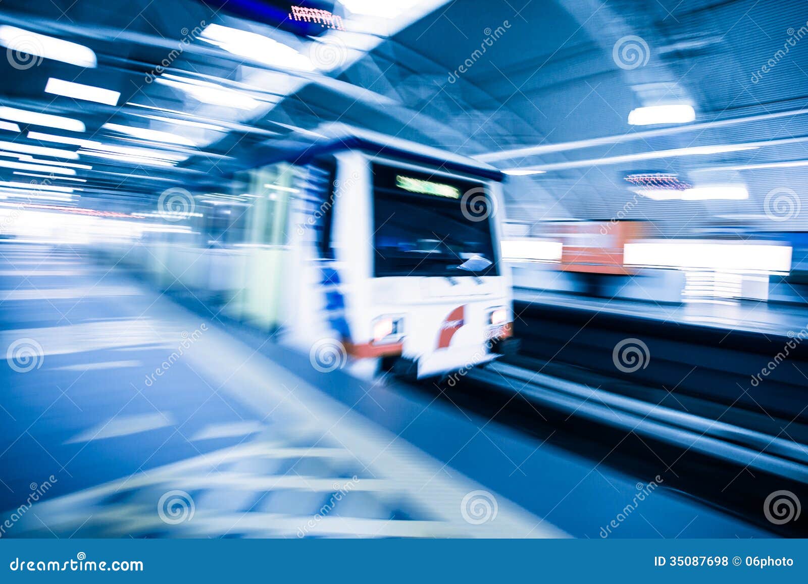 Metro Train with Motion Blur Effect Stock Photo - Image of transport ...