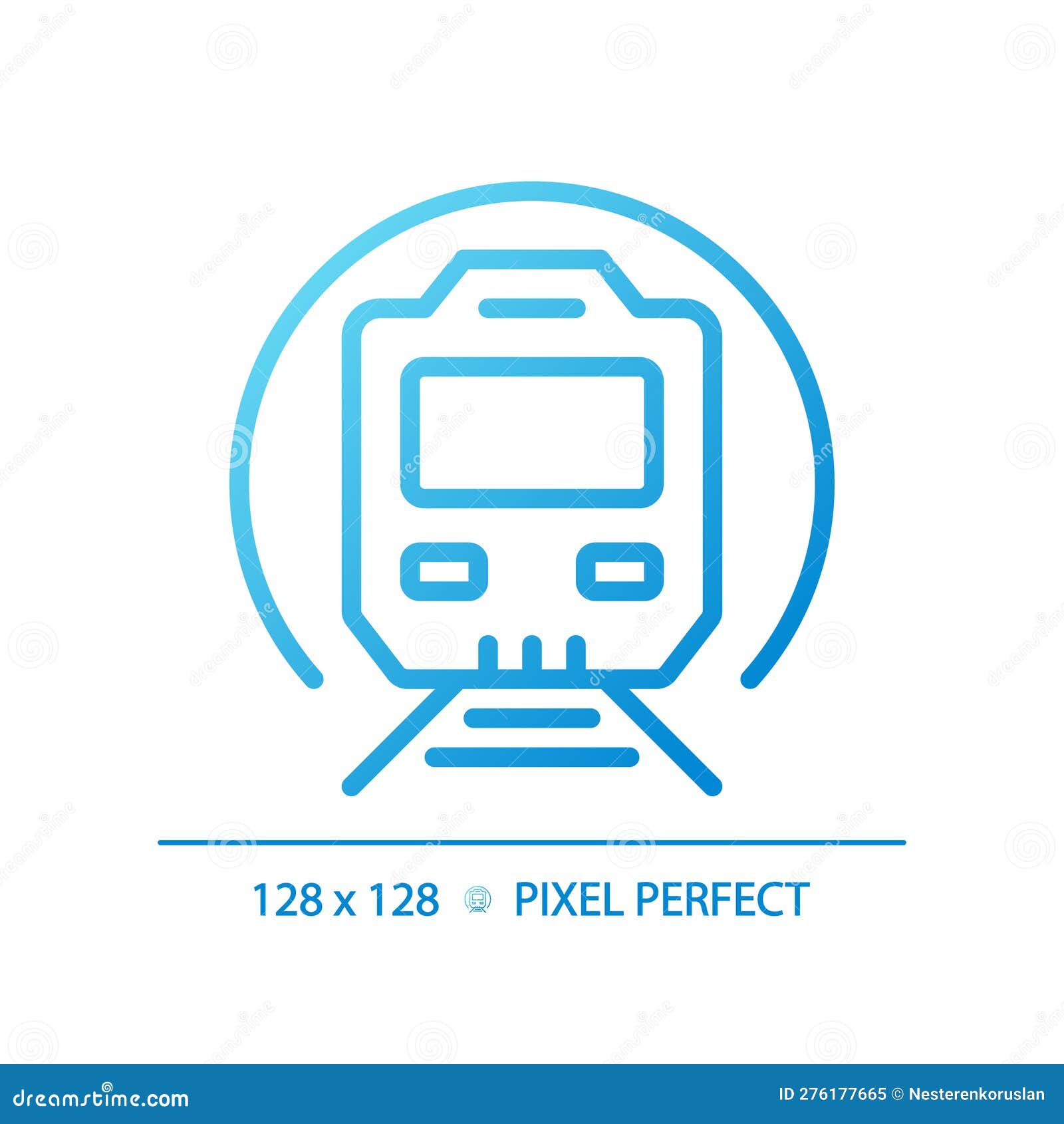 Metro Train Pixel Perfect Gradient Linear Vector Icon Stock Vector - Illustration of linear ...