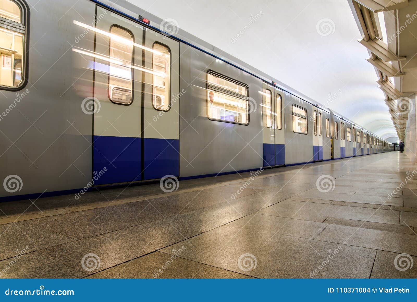 Metro train on platform stock photo. Image of blur, move - 110371004