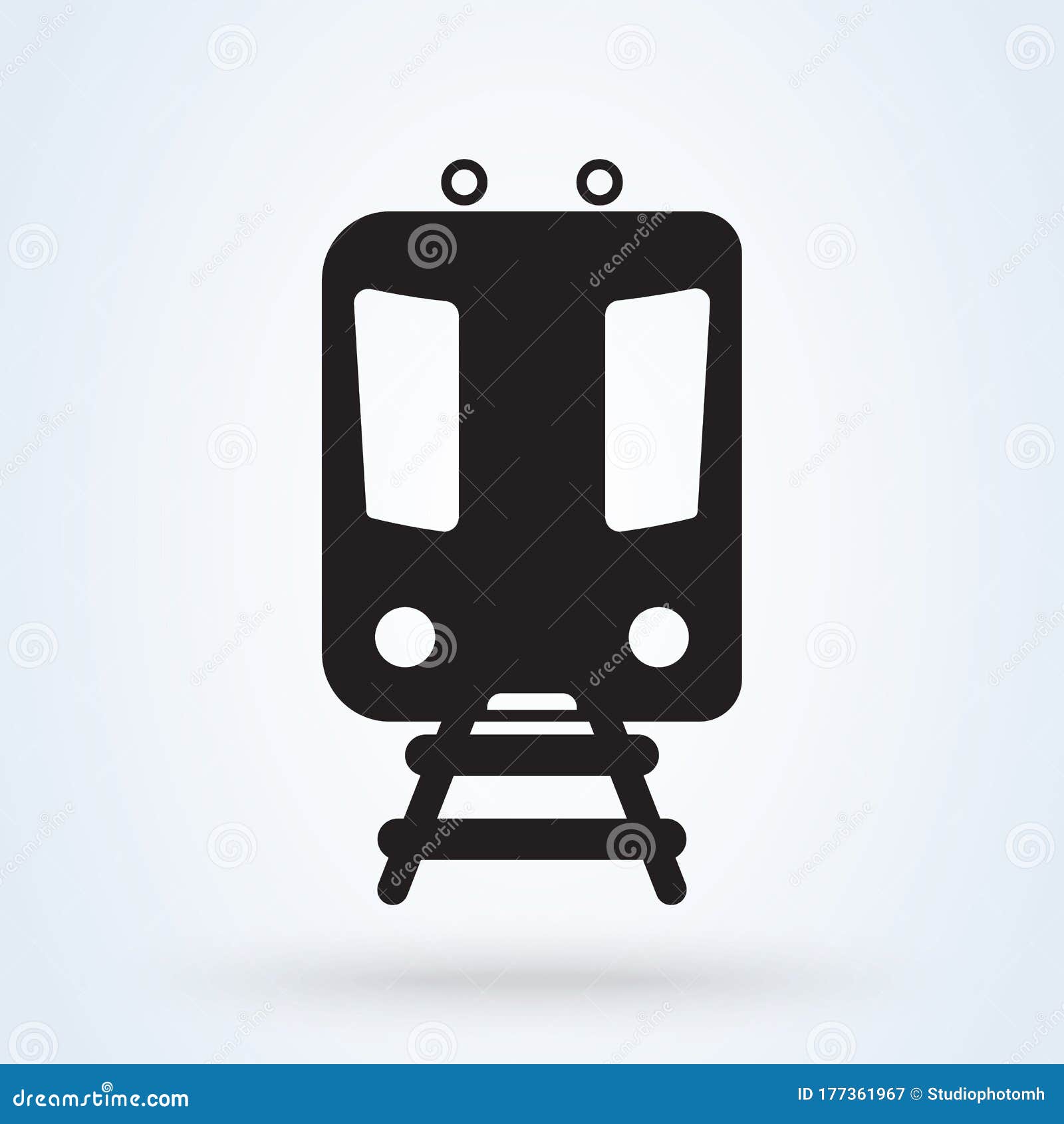 Metro Train Transportation Icon, Front View. Subway Transport Symbol ...