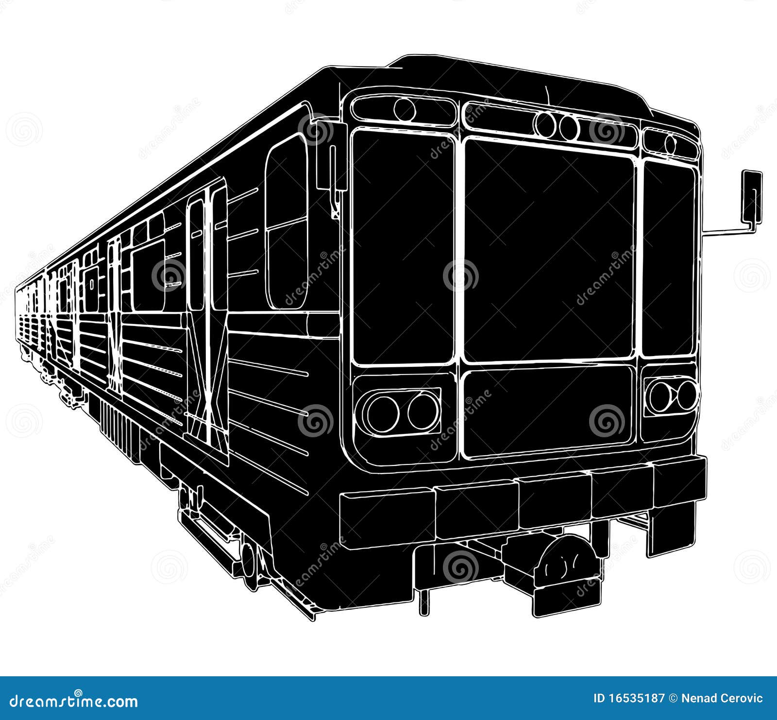 Metro Train Wagon Vector 01 Stock Vector - Illustration of modern ...