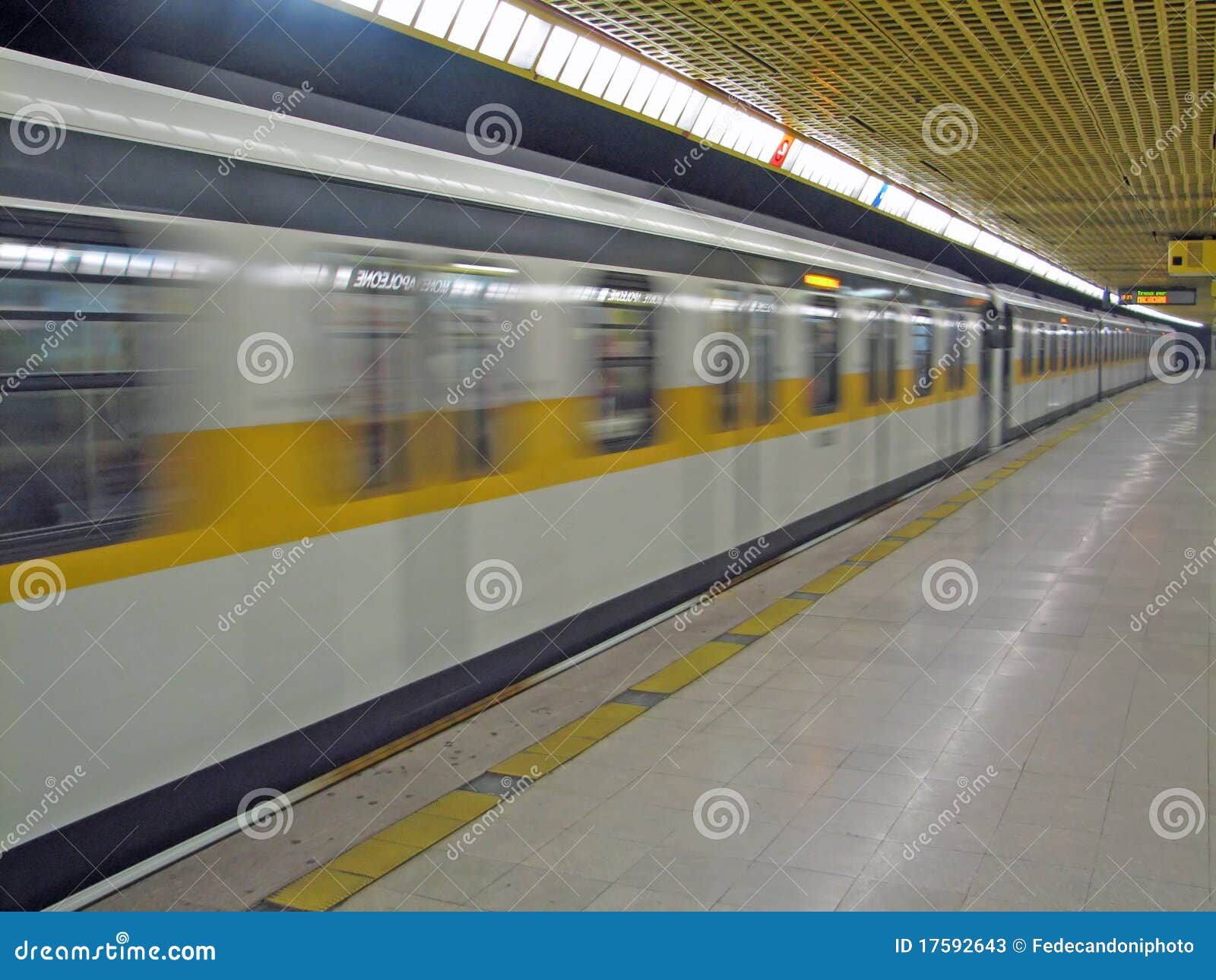 Metro travel fast in Milan stock image. Image of tourism - 17592643