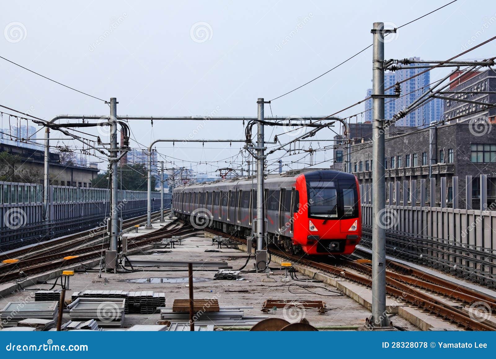 Metro trian stock photo. Image of railroad, motion, passenger - 28328078