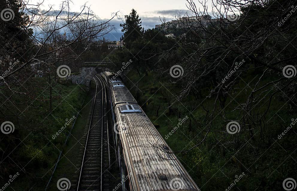 Metro under the bridge stock photo. Image of indoor, rail - 52002882