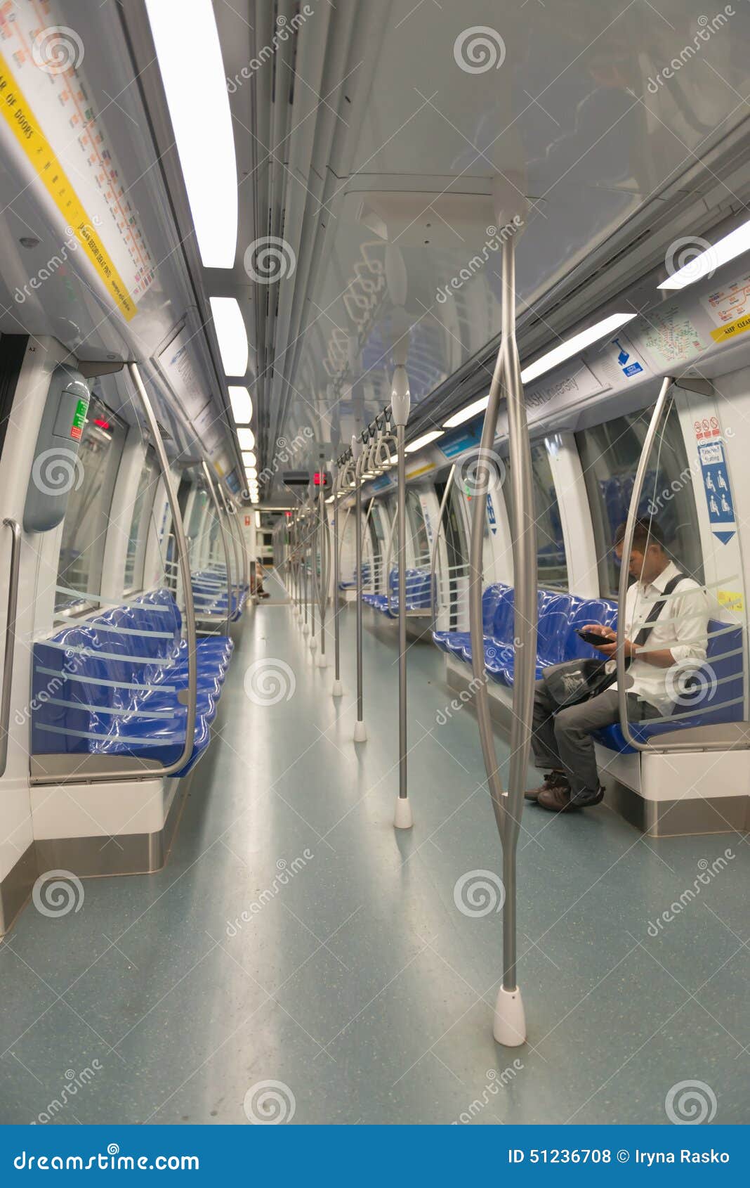 Metro or Underground Modern Train Inside Editorial Stock Photo - Image ...