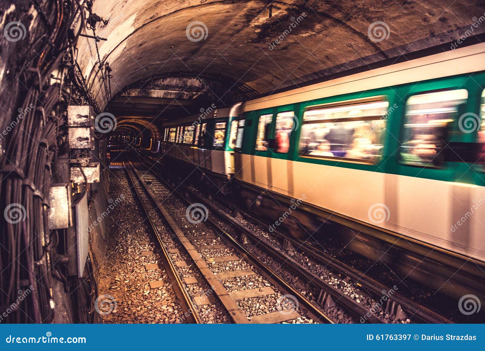 Metro underground stock image. Image of paris, subway - 61763397