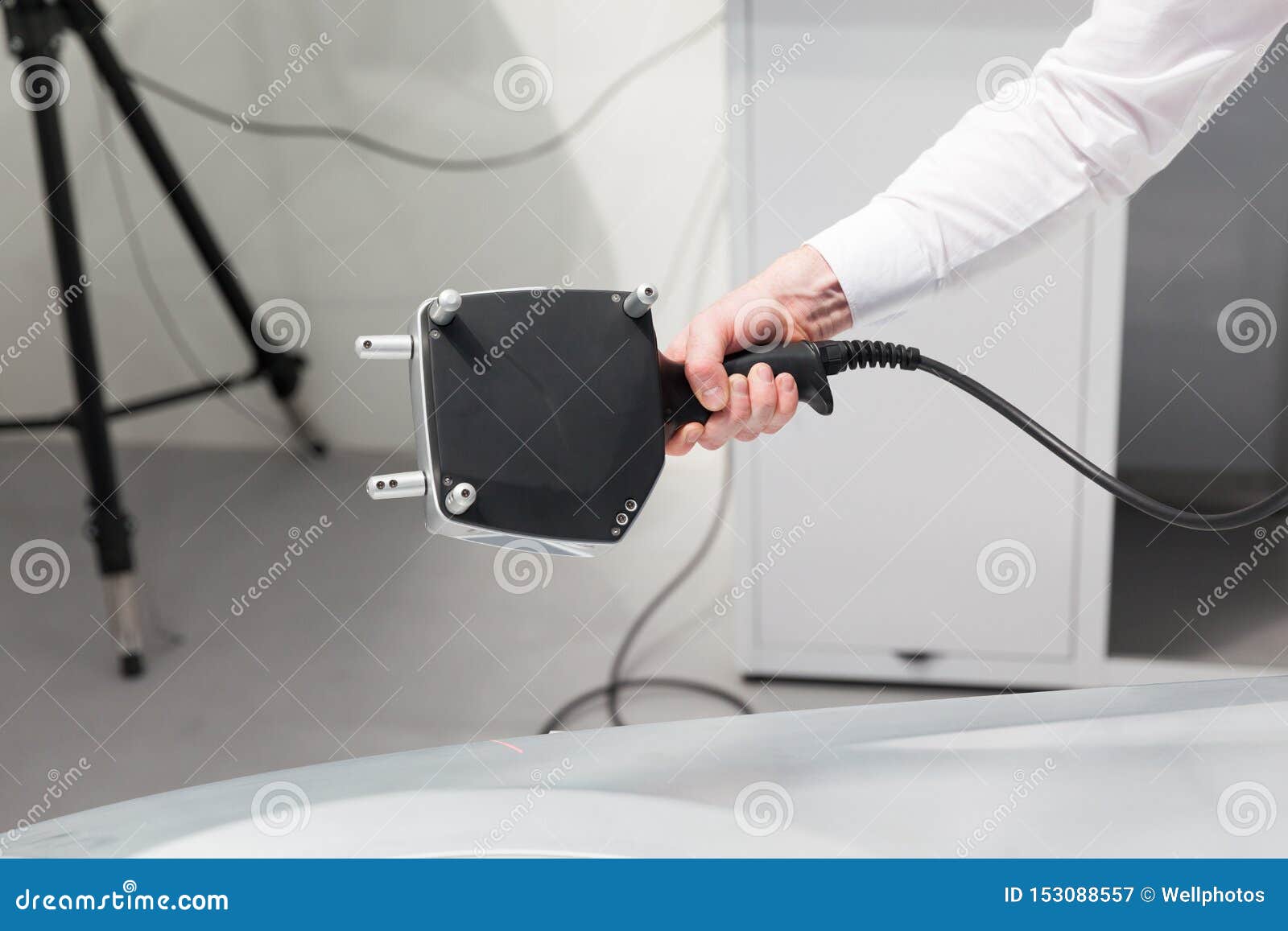 Metrology Engineer Performing Quality Control or Inspection with ...