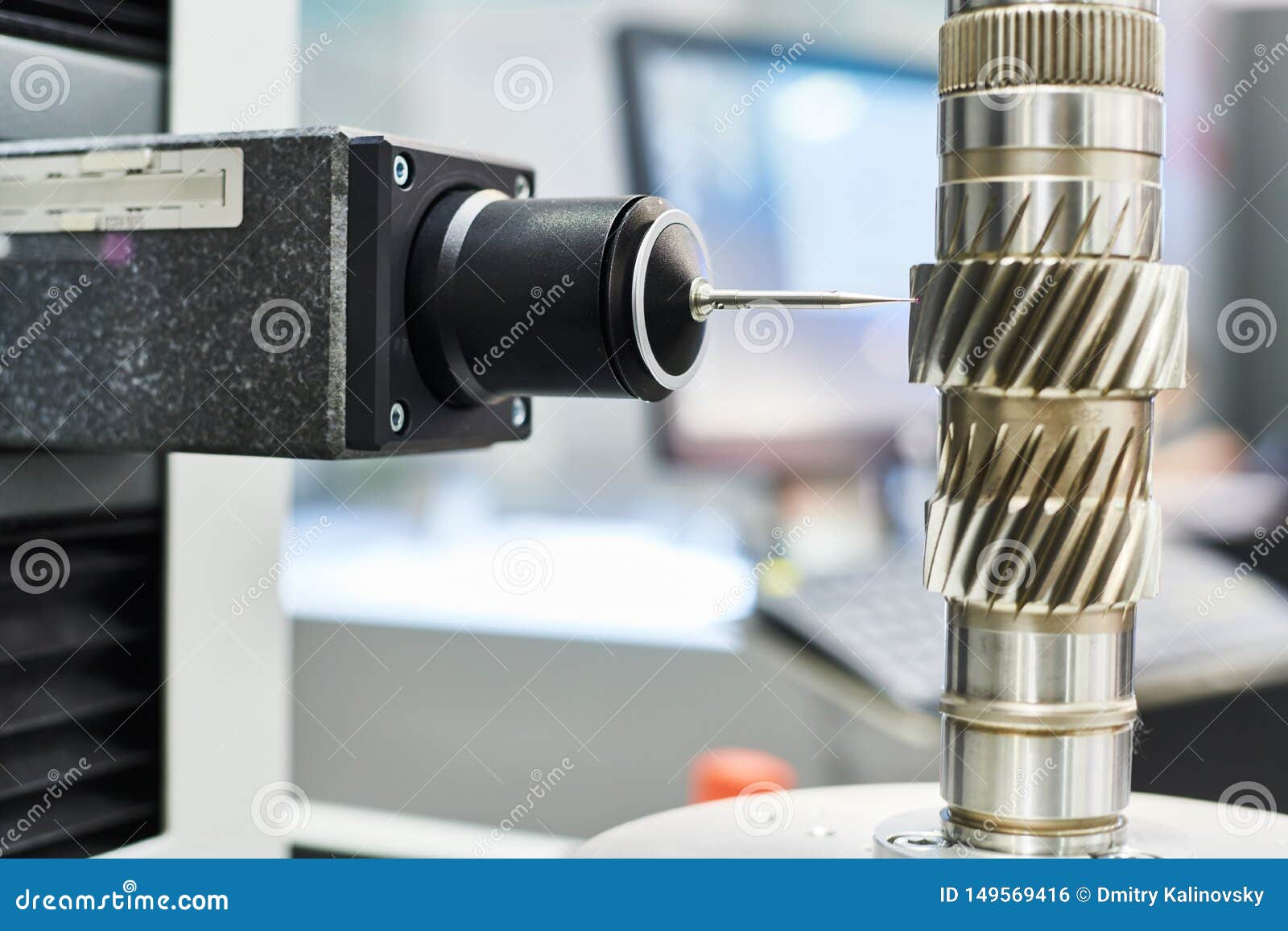 Metrology System for Gerar. Sensor Probe Inspection of Gear Stock Photo ...