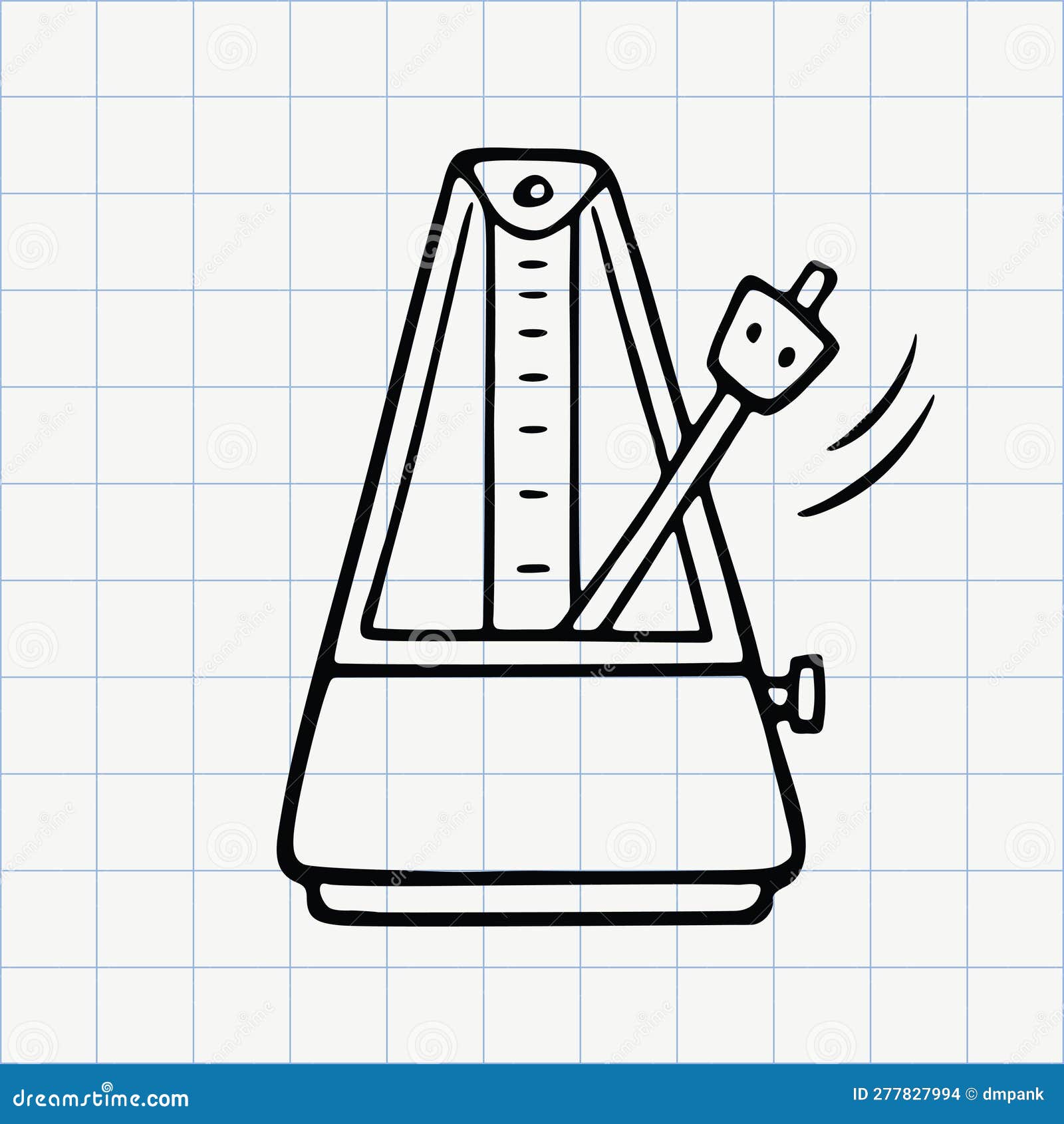 Metronome doodle icon stock vector. Illustration of time - 277827994